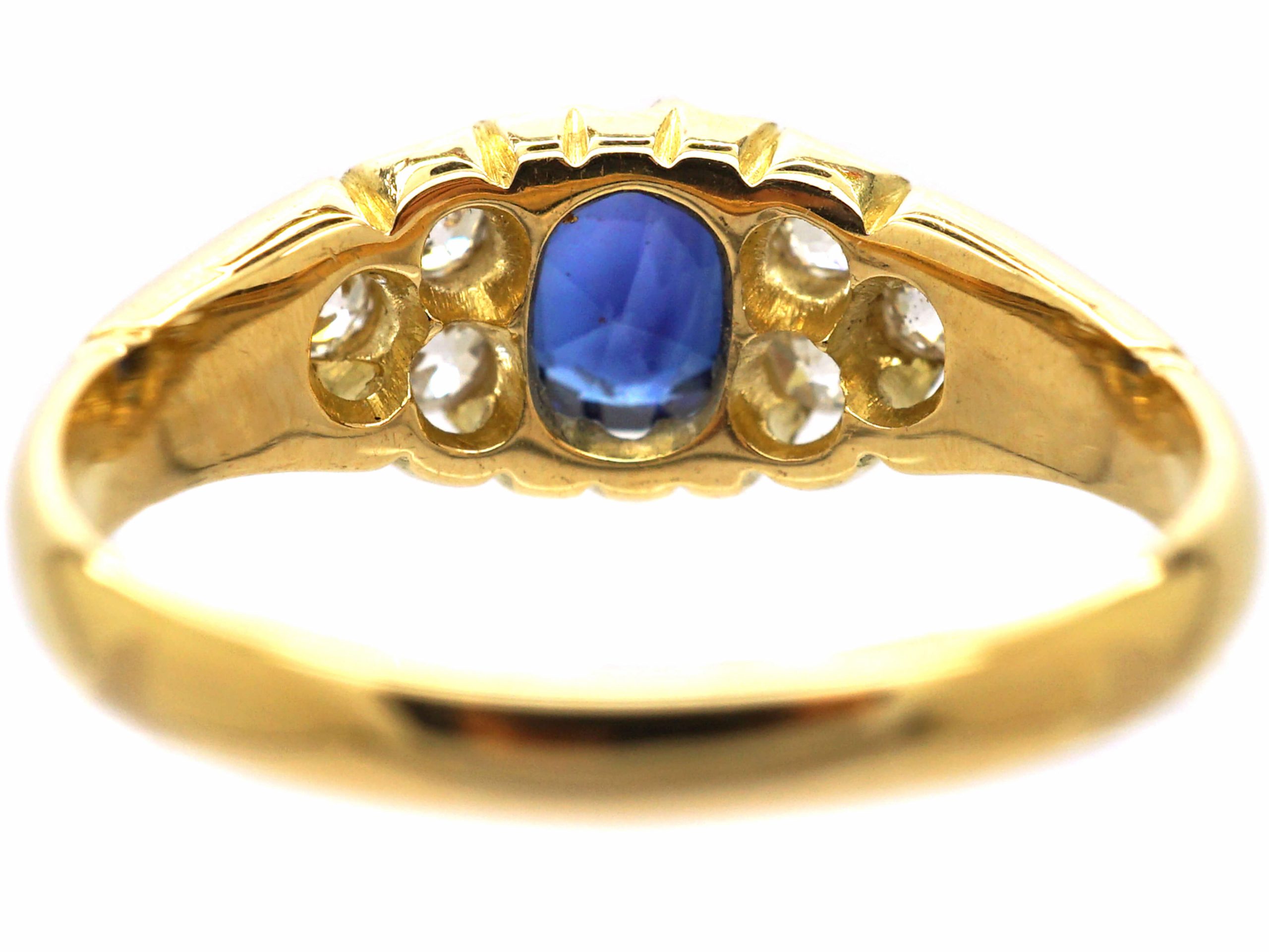 Victorian 18ct Gold, Sapphire & Diamond Ring (358W) | The Antique ...