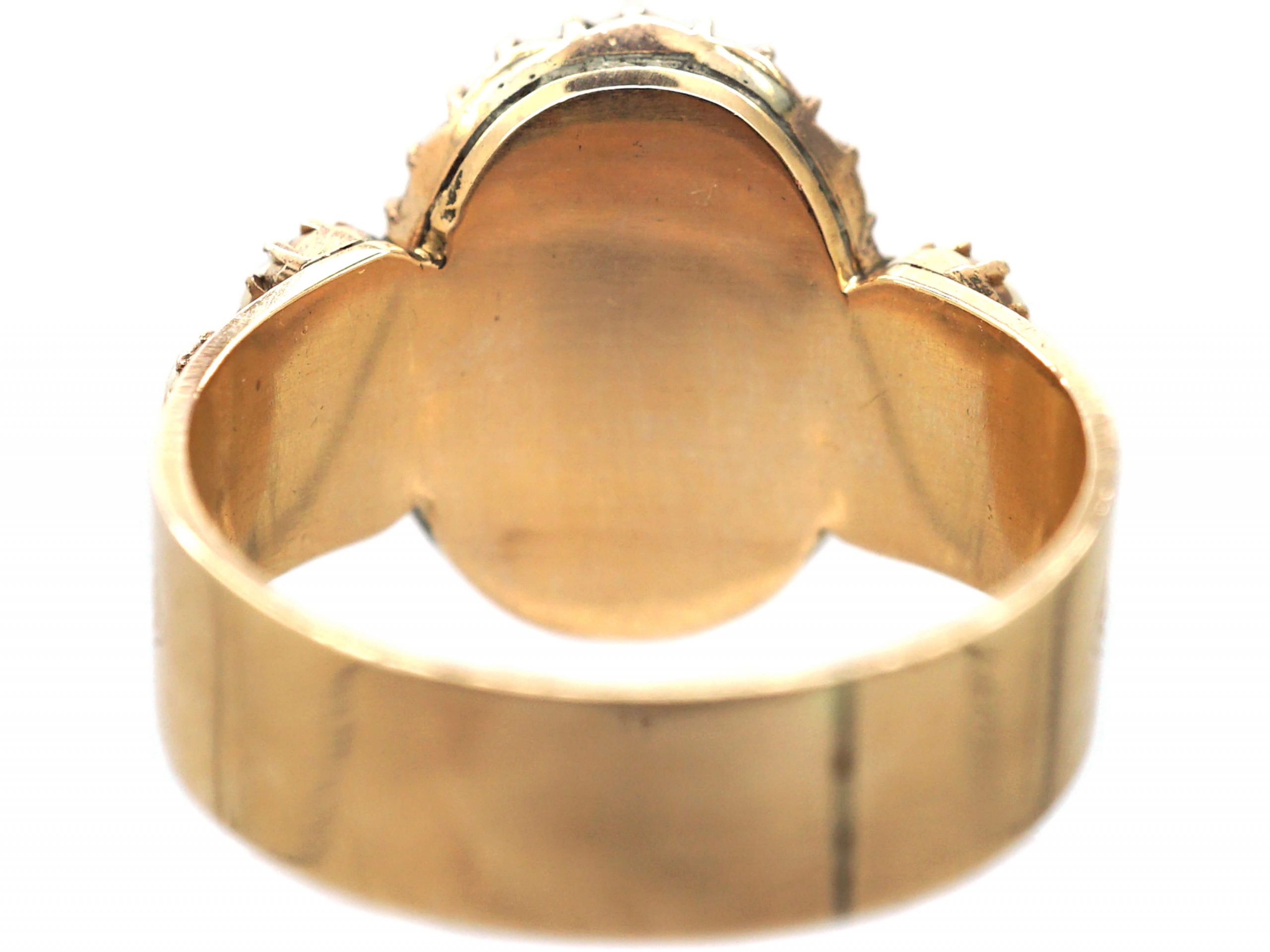 Victorian 9ct Gold Banded Onyx & Natural Split Pearl Ring (323W) | The ...