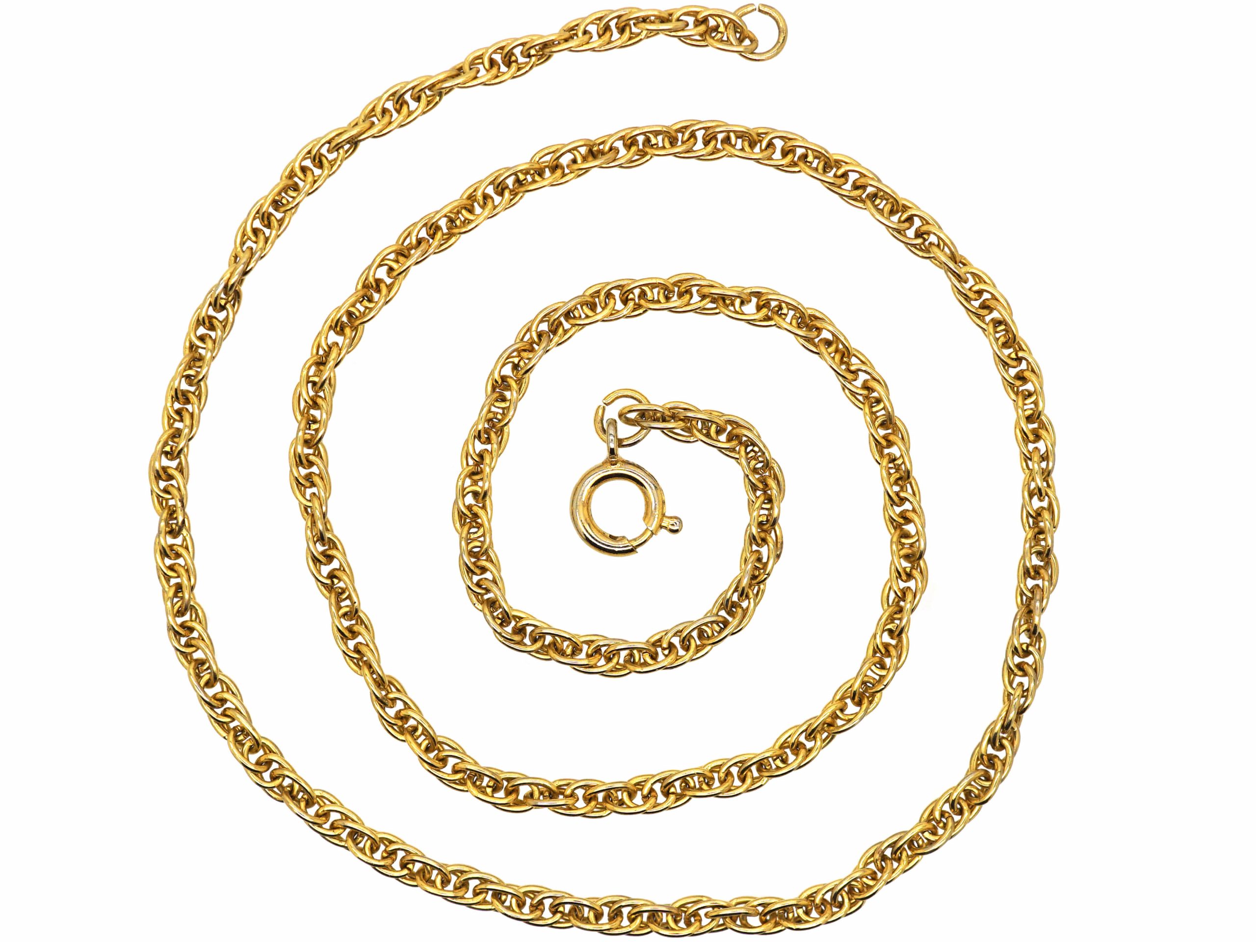 9ct Gold Woven Chain (644T) | The Antique Jewellery Company