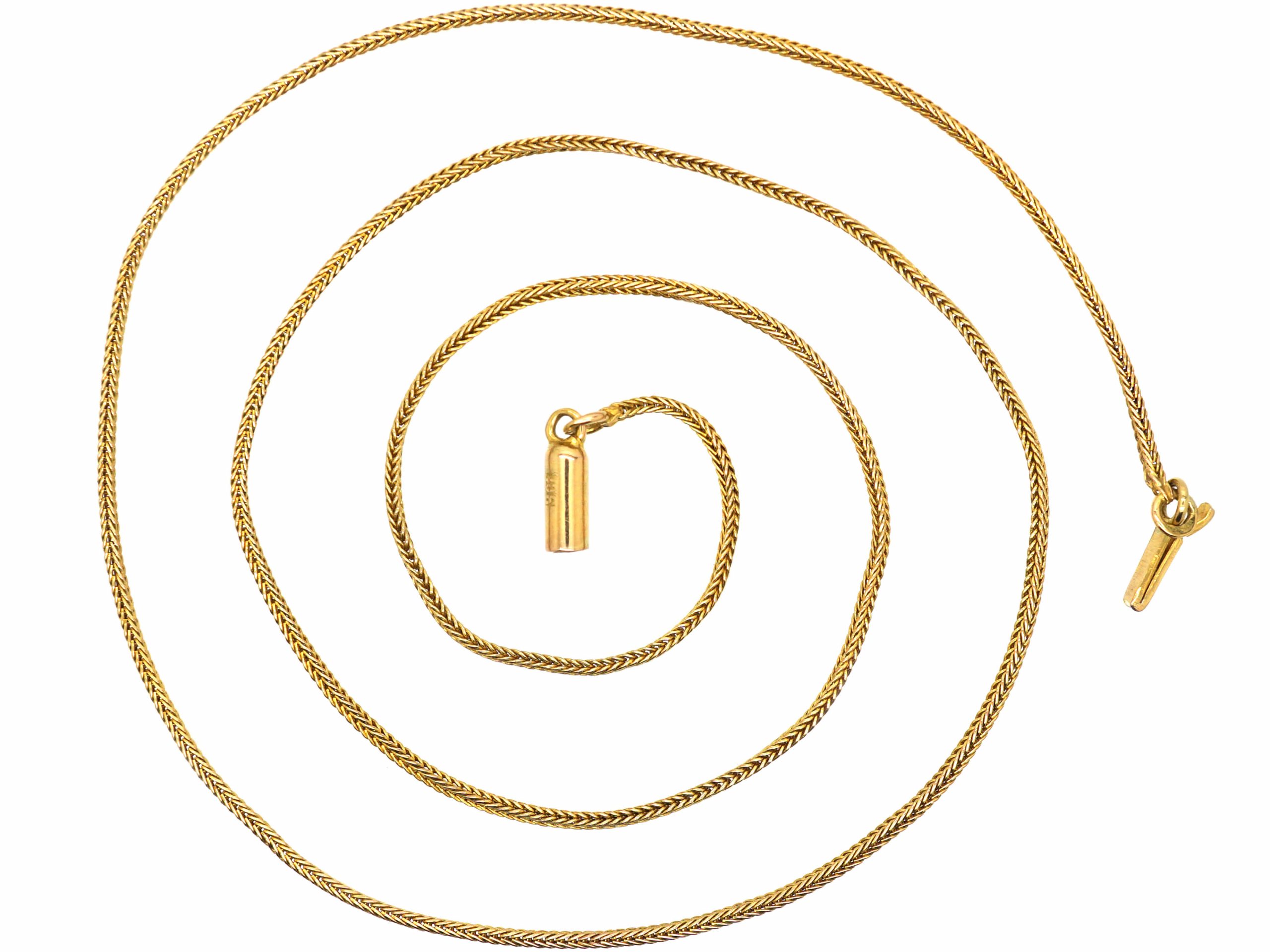 Edwardian 9ct Gold Narrow Woven Chain (857T) | The Antique Jewellery ...