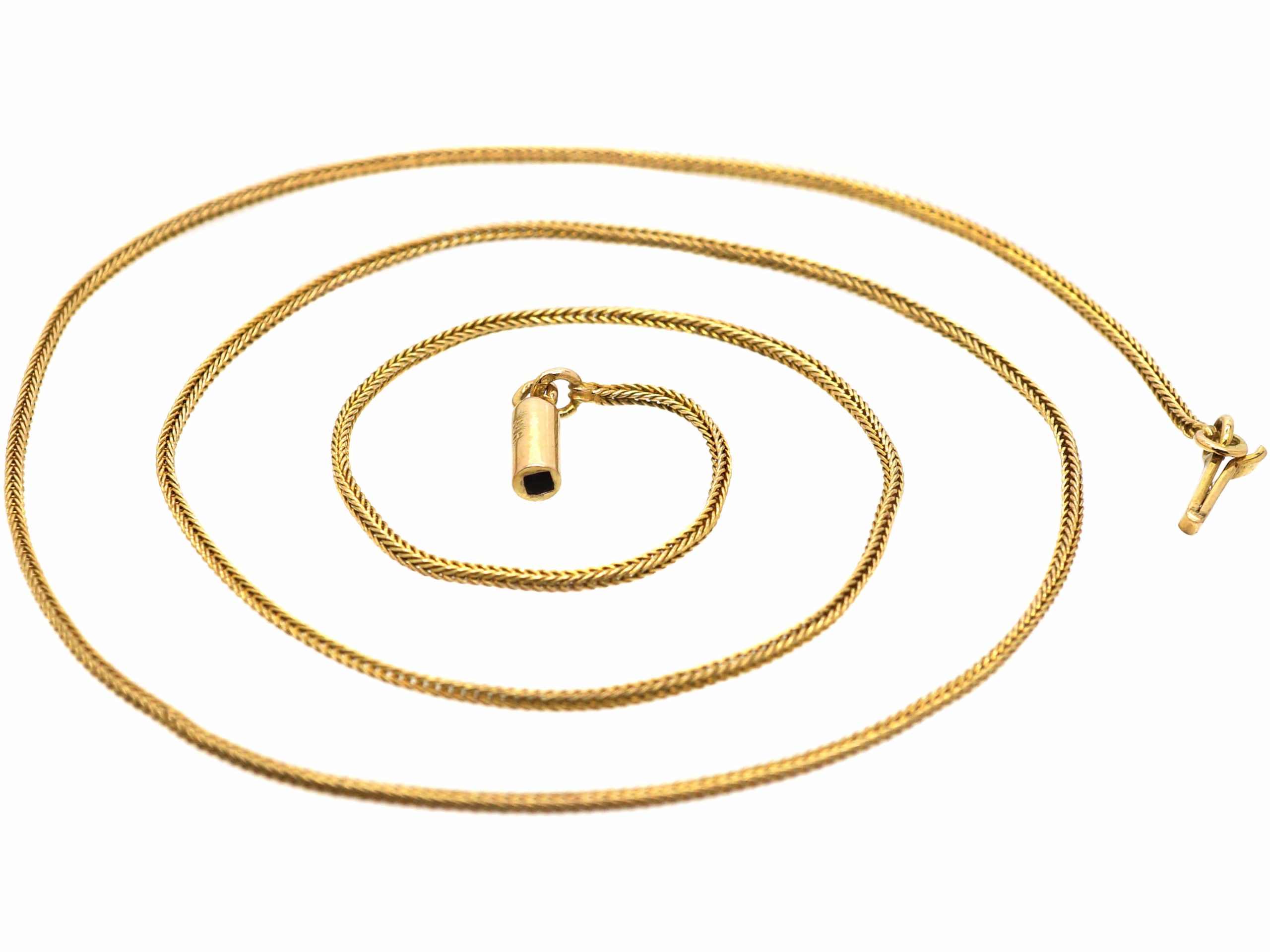 Edwardian 9ct Gold Narrow Woven Chain (857T) | The Antique Jewellery ...