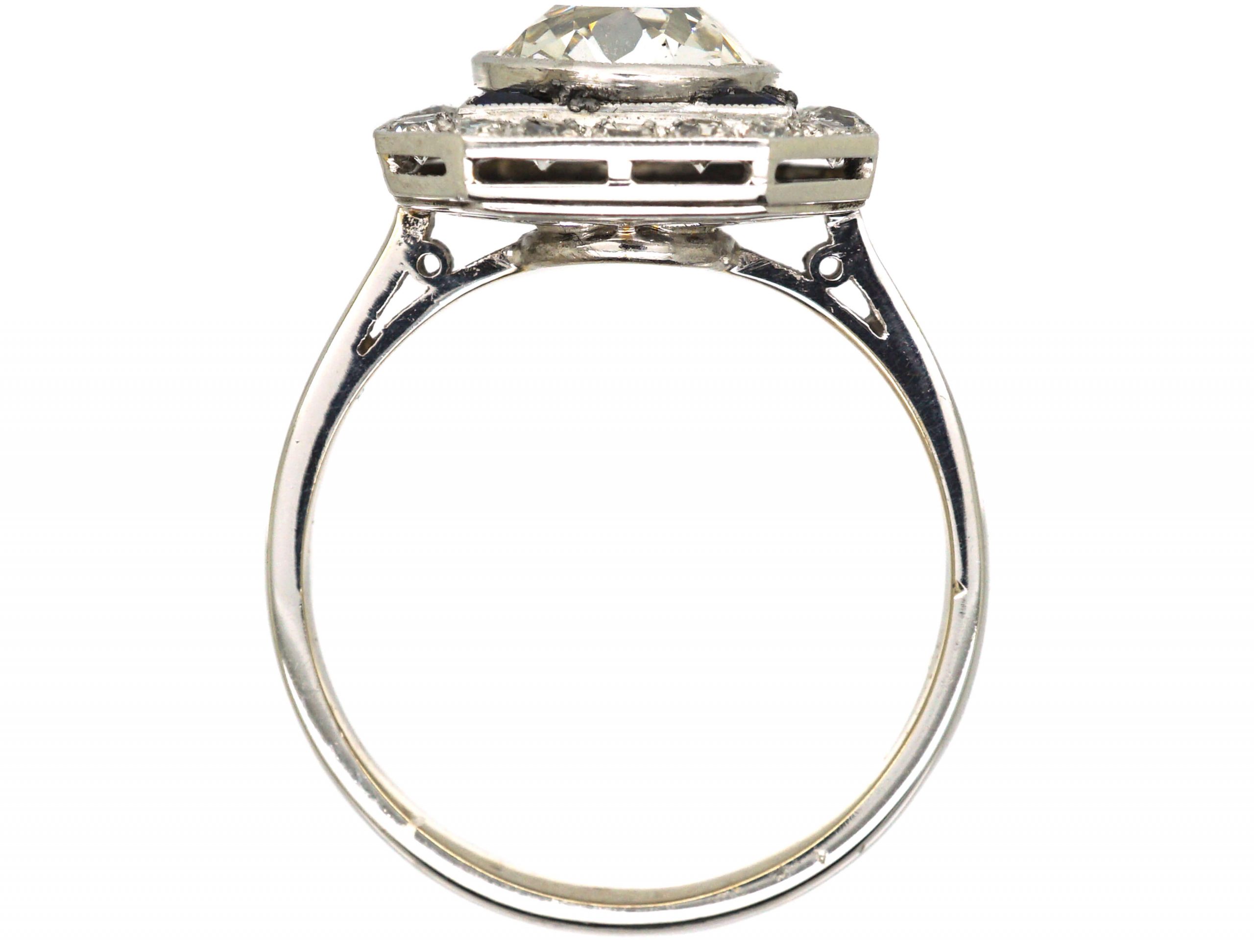 Mid 20th Century 18ct White Gold & Platinum, Octagonal Ring set with a ...