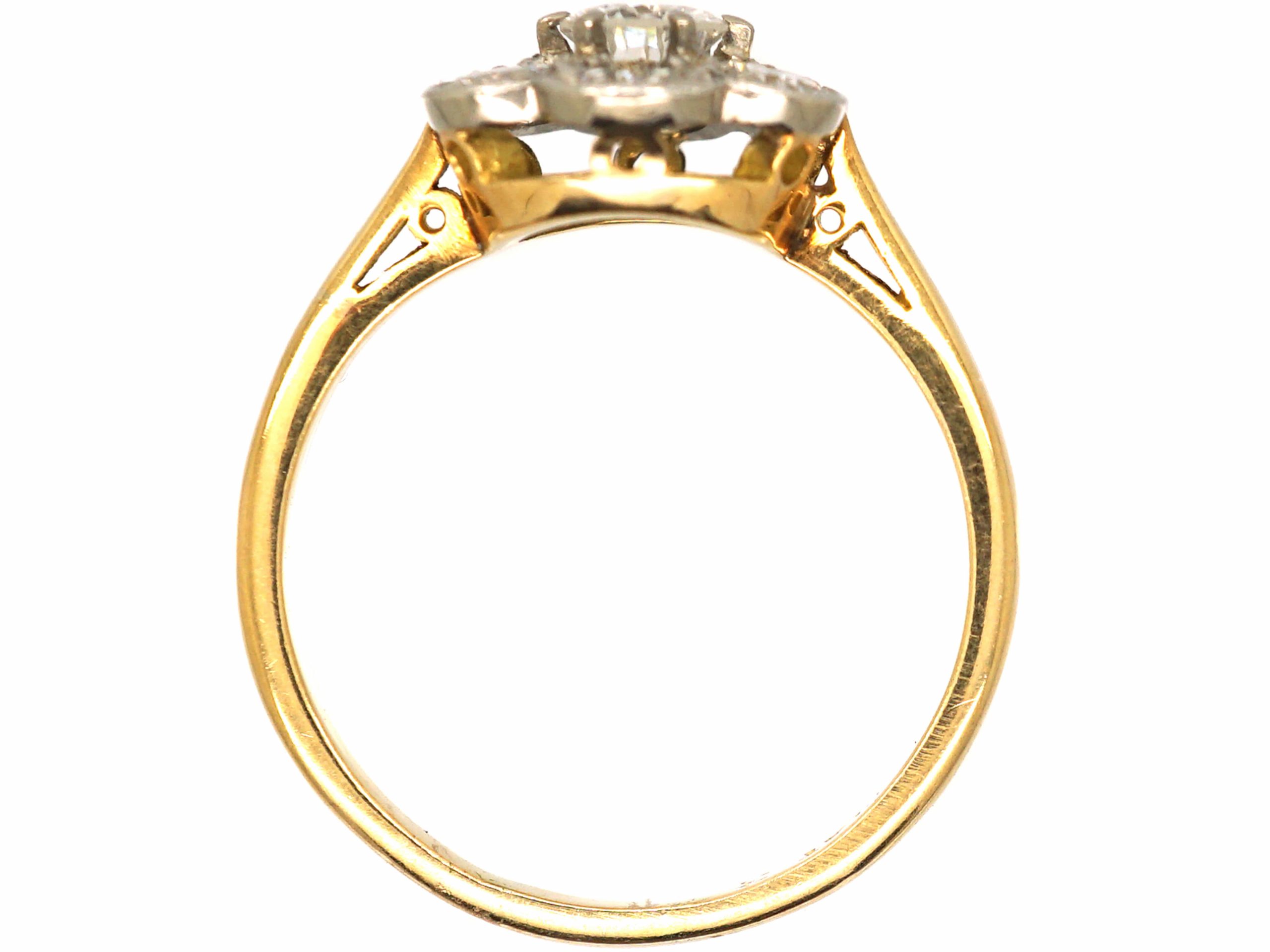 Edwardian 18ct Gold & Platinum, Diamond Daisy Cluster Ring (432W) | The ...