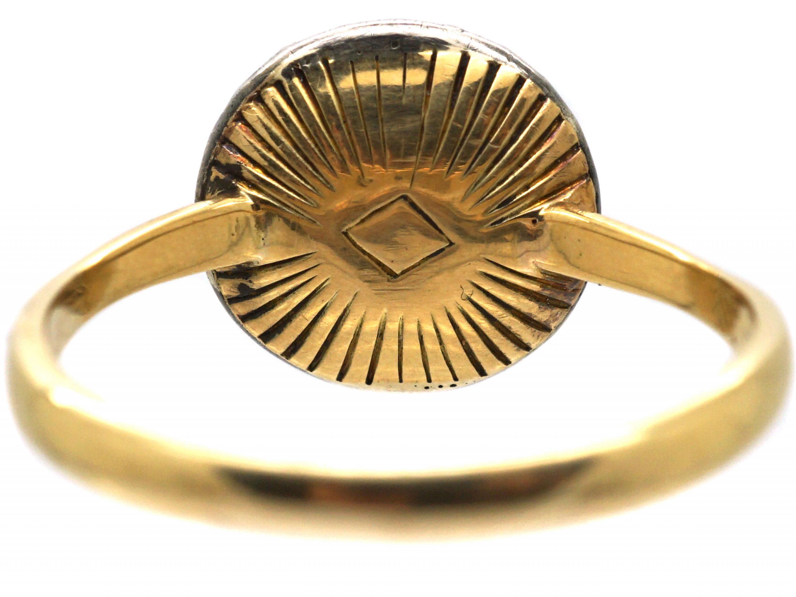 Georgian 18ct Gold & Silver, Diamond Cluster Ring (634W) | The Antique ...