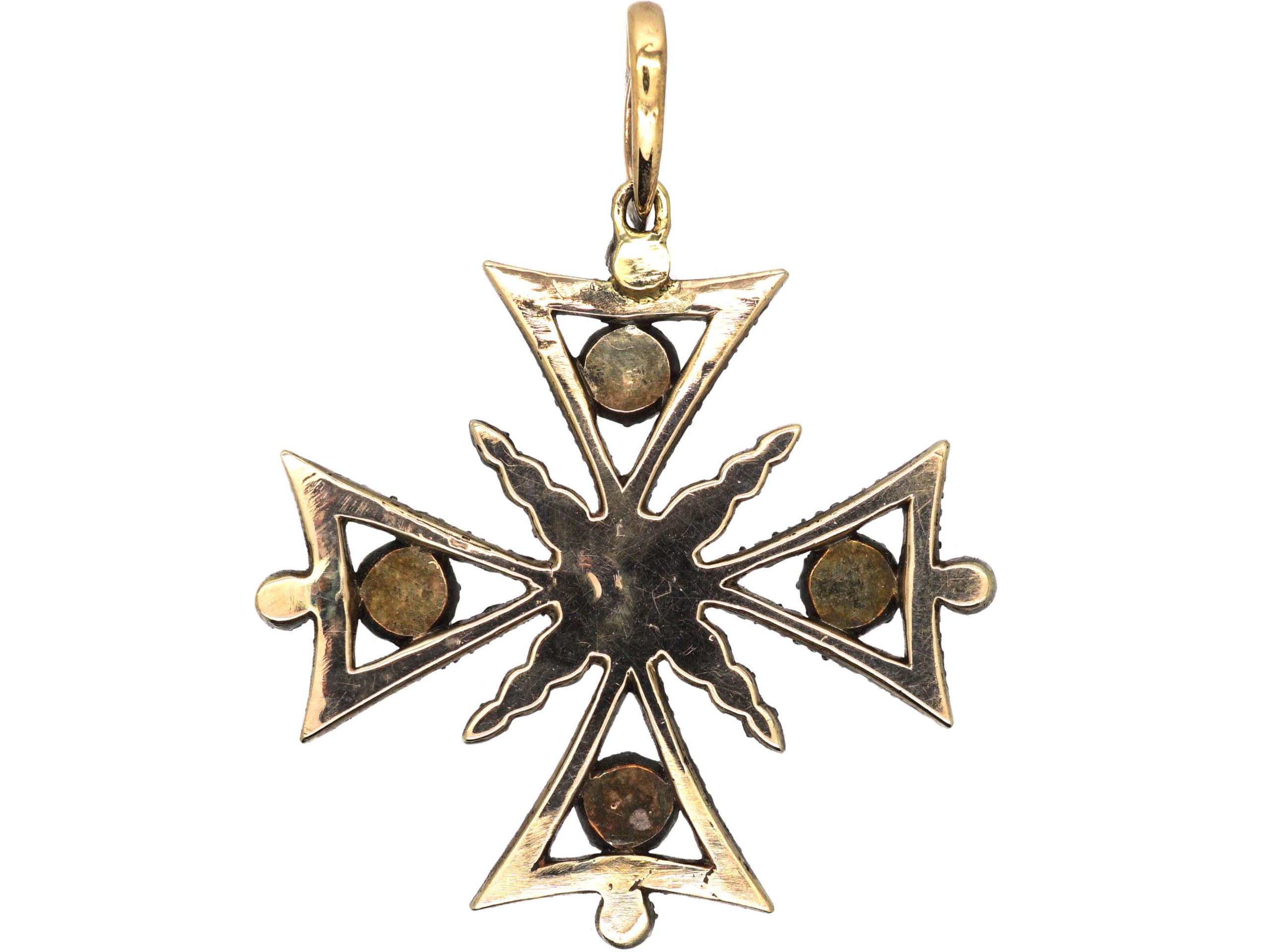 Georgian Maltese Cross Pendant set with Diamonds (101U) | The Antique ...
