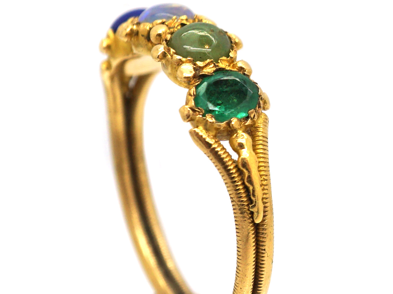 Georgian 15ct Gold Acrostic Ring that Spells Love (678W) | The Antique ...