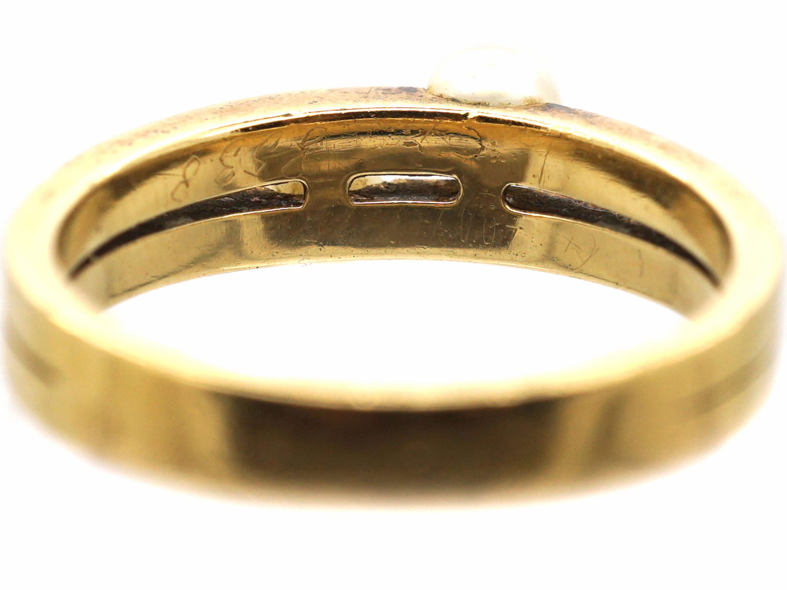 Early 20th Century 18ct Gold Ring set with Turquoise, Rose Diamonds ...