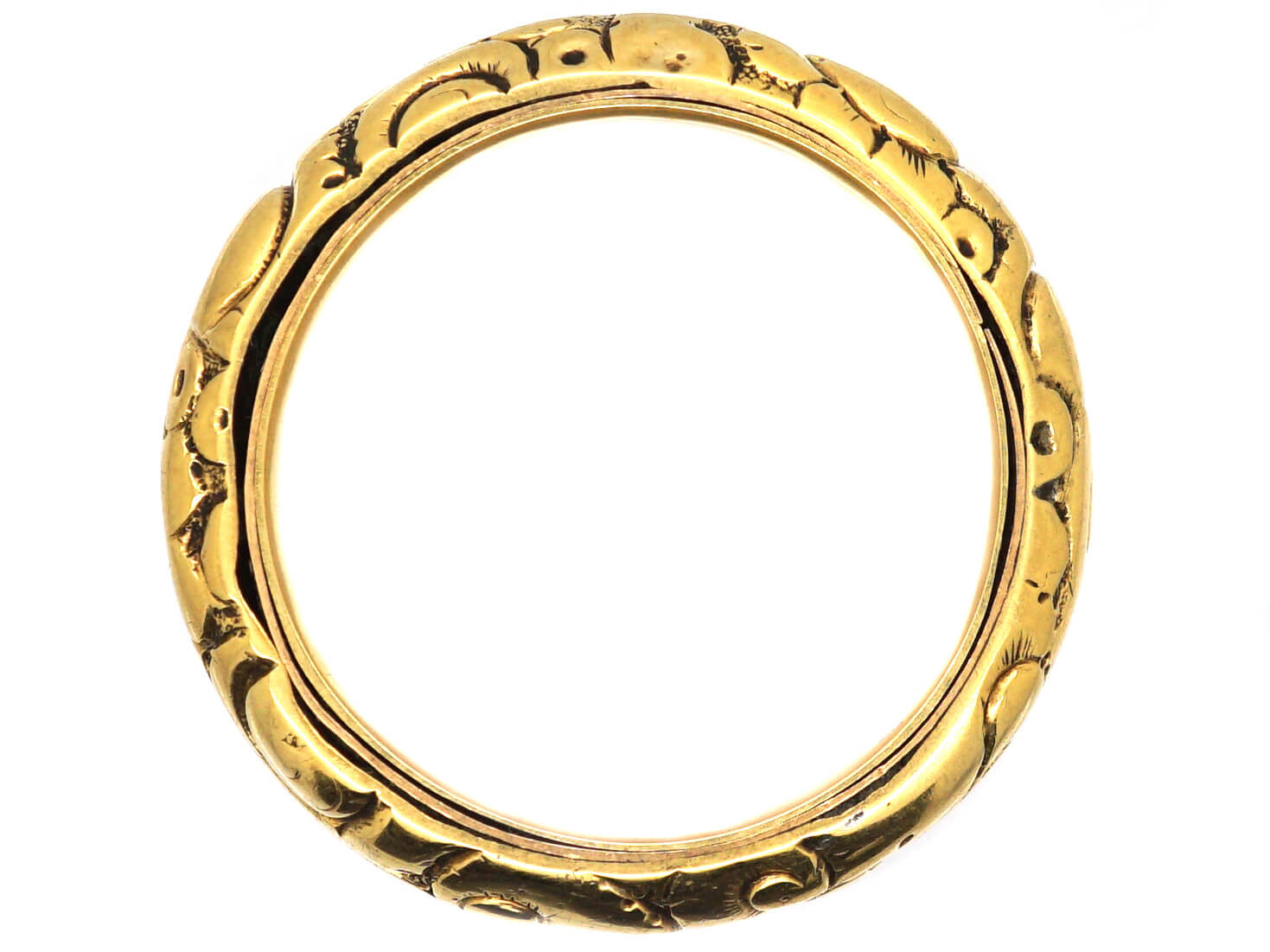 Georgian 18ct Gold Wedding Ring with Repousse Decoration (526W/PR ...
