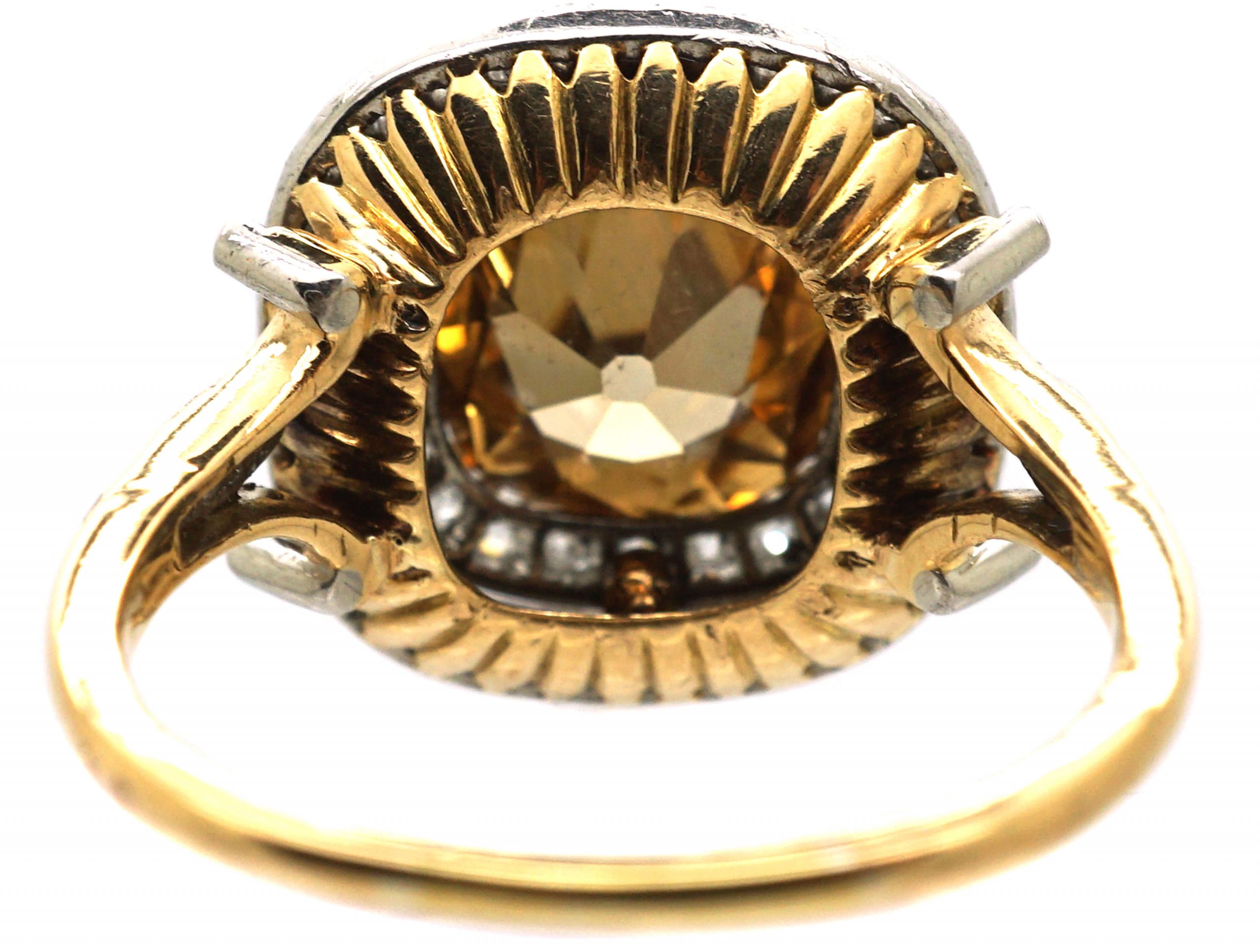Early 20th Century 18ct Gold & Platinum Ring set with a Fancy Coloured ...