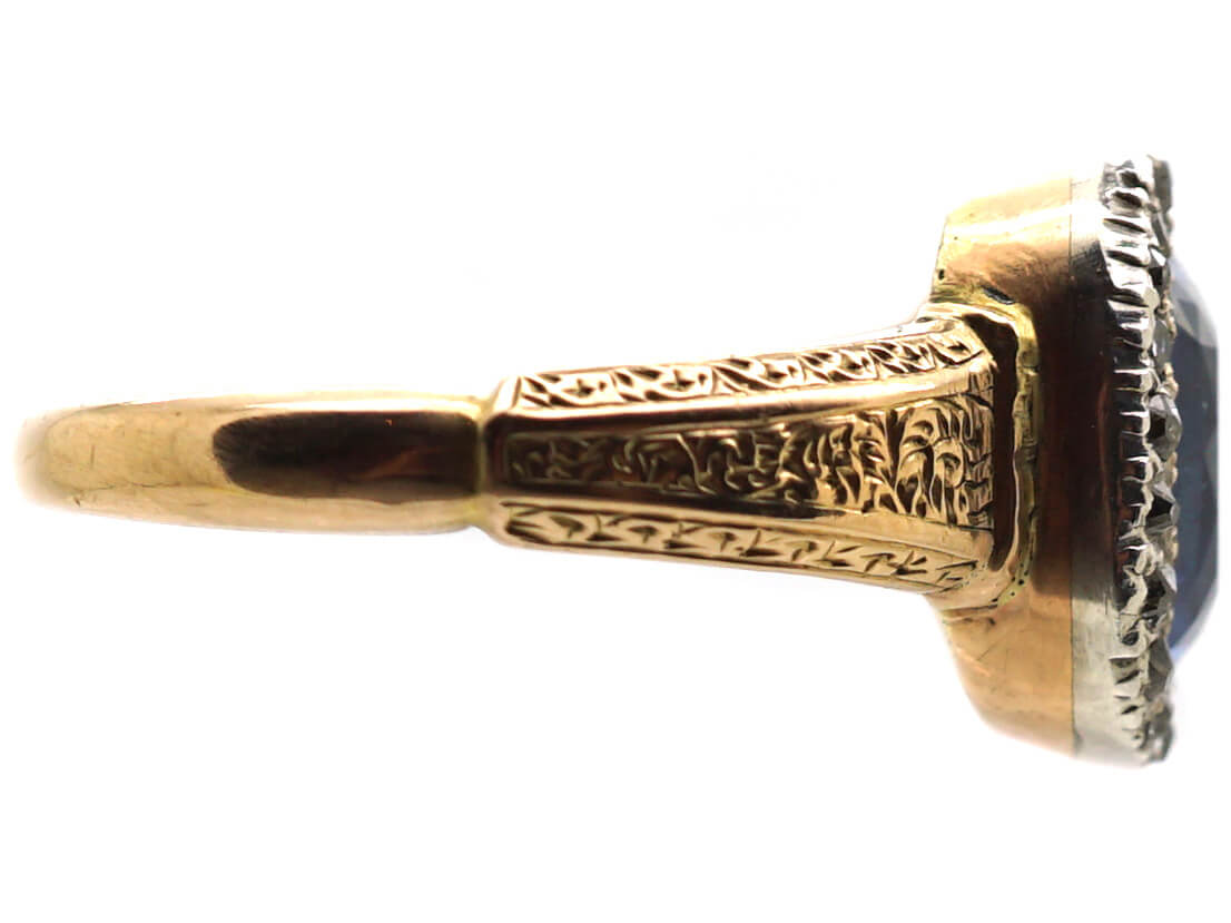 Early 20th Century 18ct Gold & Platinum, Sapphire & Diamond Cluster ...