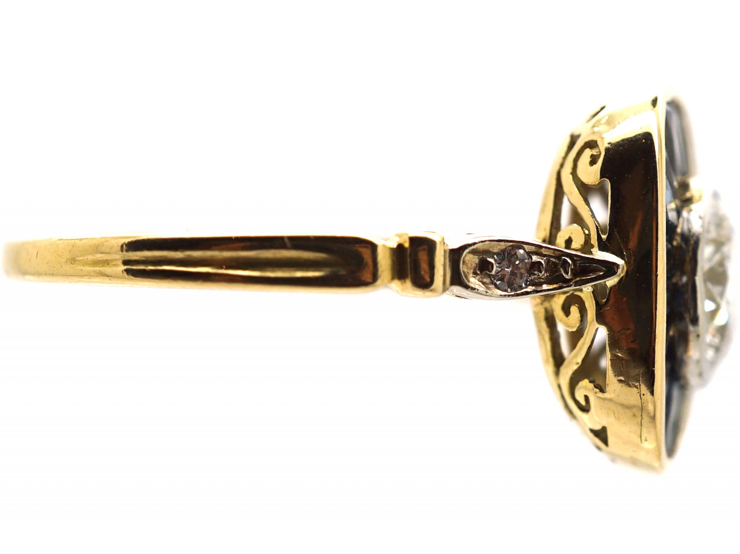 French Early 20th Century 18ct Gold & Platinum, Diamond & Sapphire ...