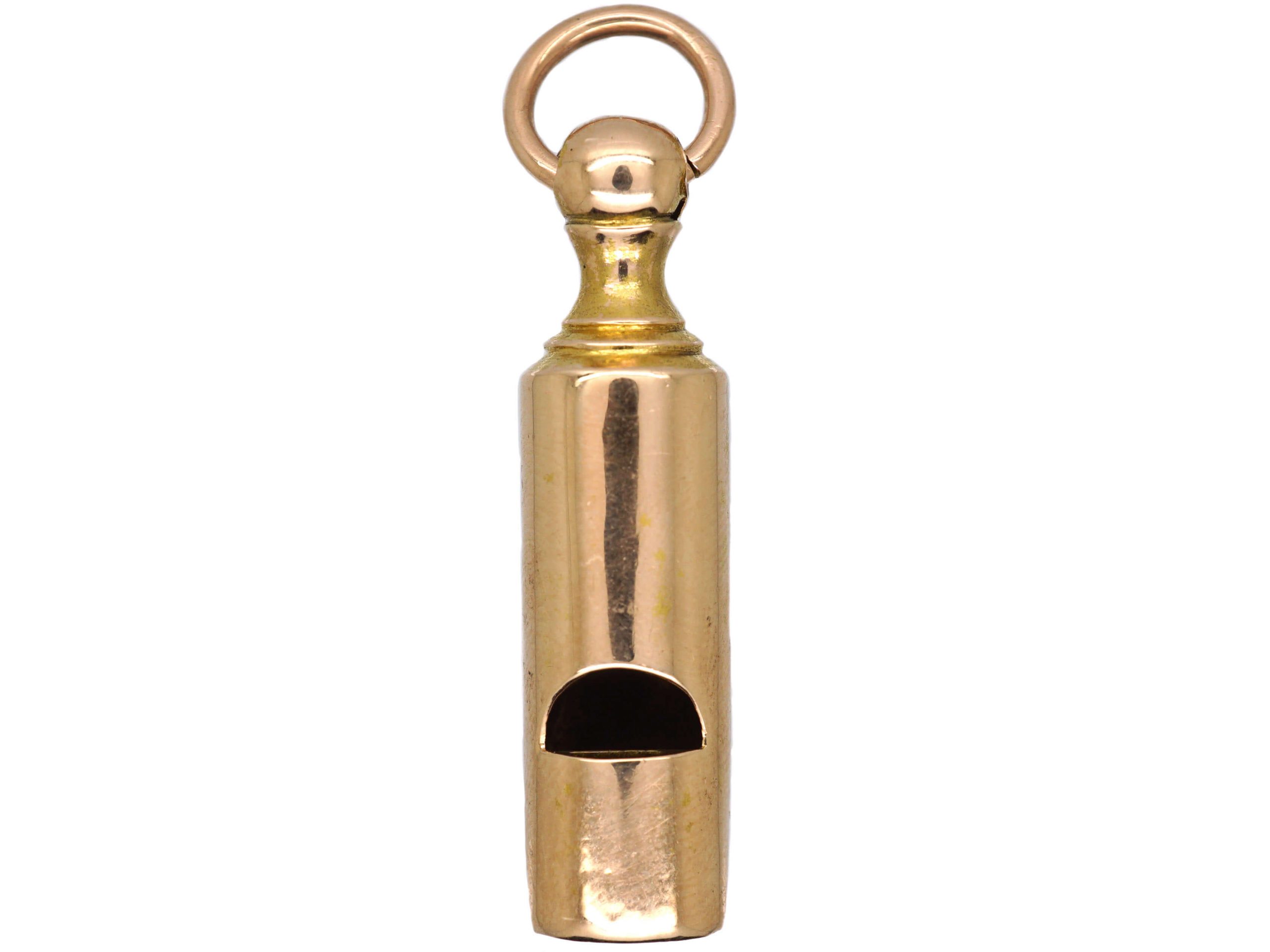 Edwardian 9ct Gold Whistle (527U) | The Antique Jewellery Company