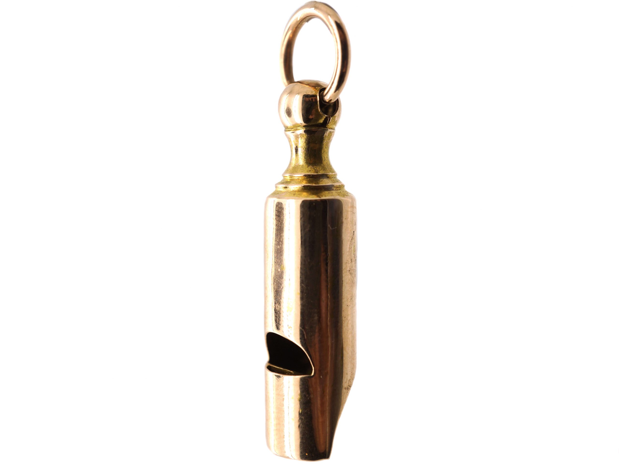 Edwardian 9ct Gold Whistle (527U) | The Antique Jewellery Company