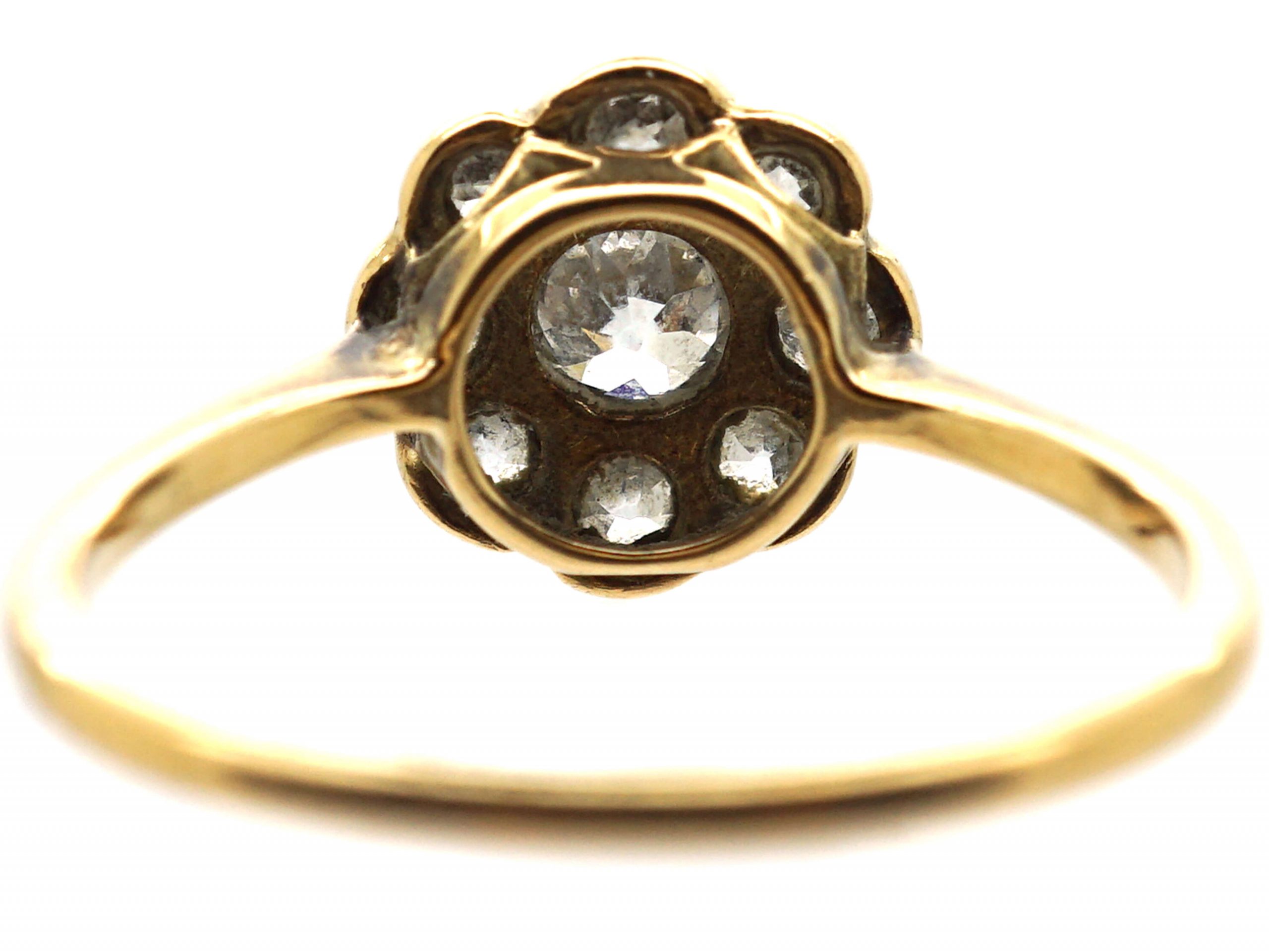Edwardian 18ct Gold & Platinum, Diamond Daisy Cluster Ring (774W) | The ...