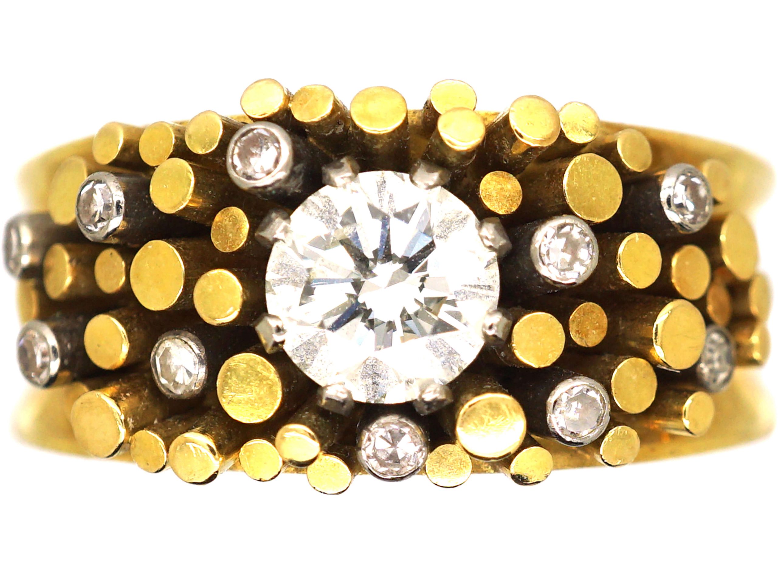 18ct Gold & Diamond Ring by Gilian Packard in the Original Case (805U ...