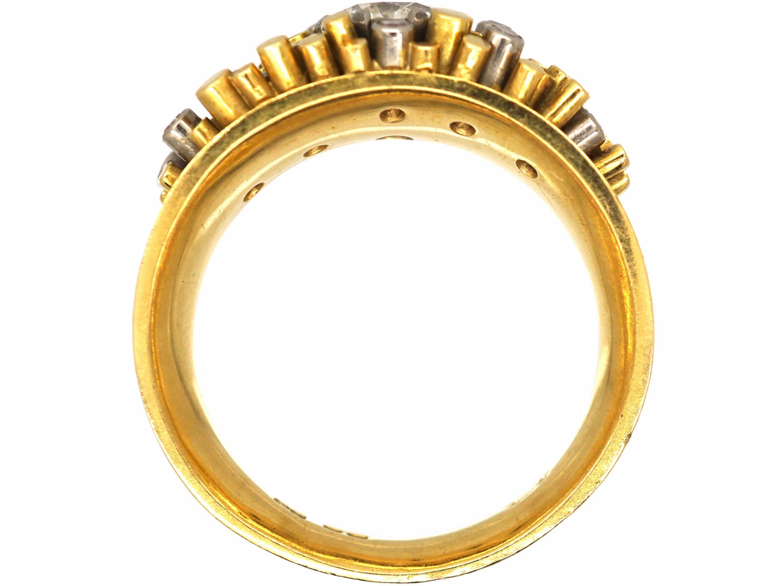 18ct Gold & Diamond Ring by Gilian Packard in the Original Case (805U ...