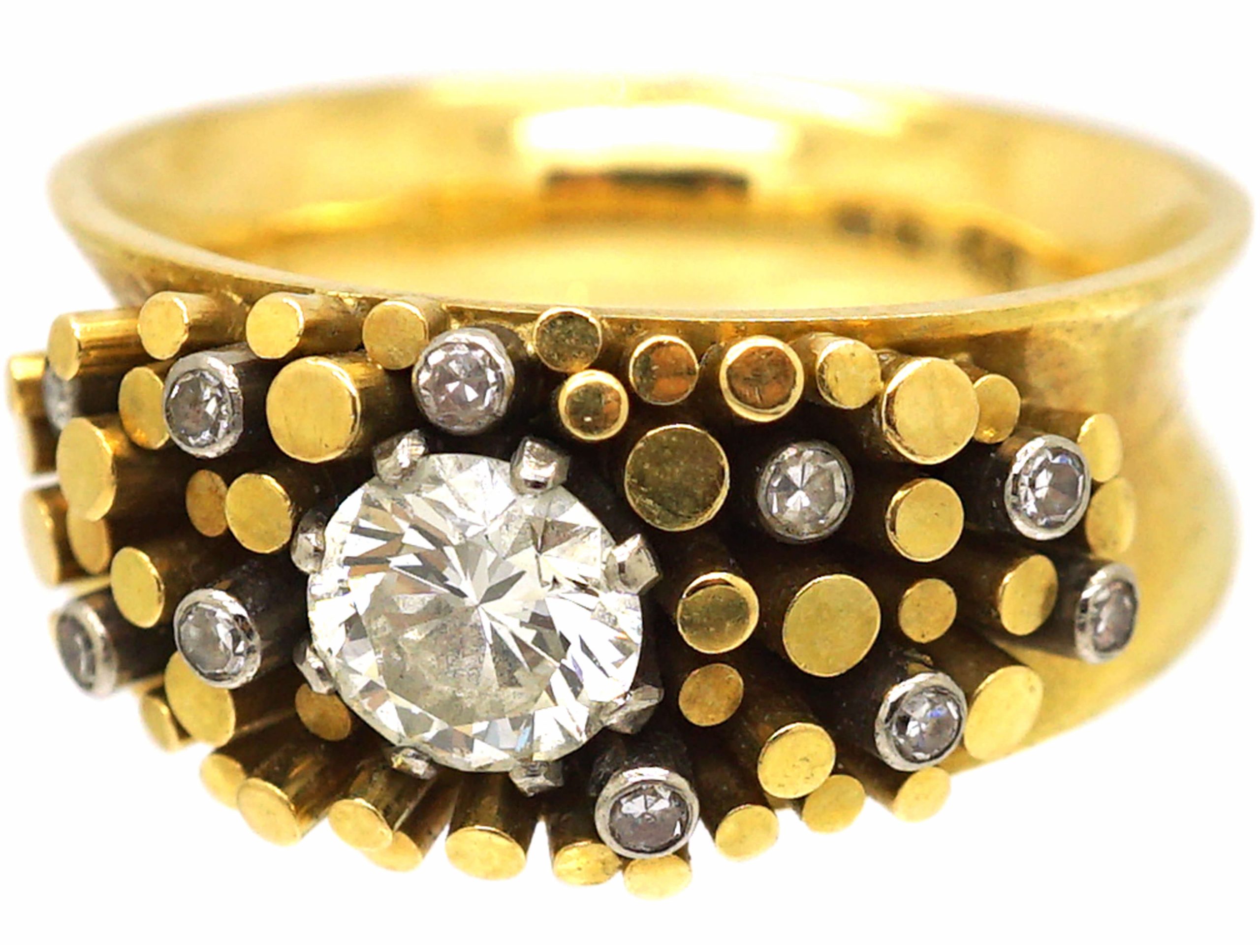 18ct Gold & Diamond Ring by Gilian Packard in the Original Case (805U ...