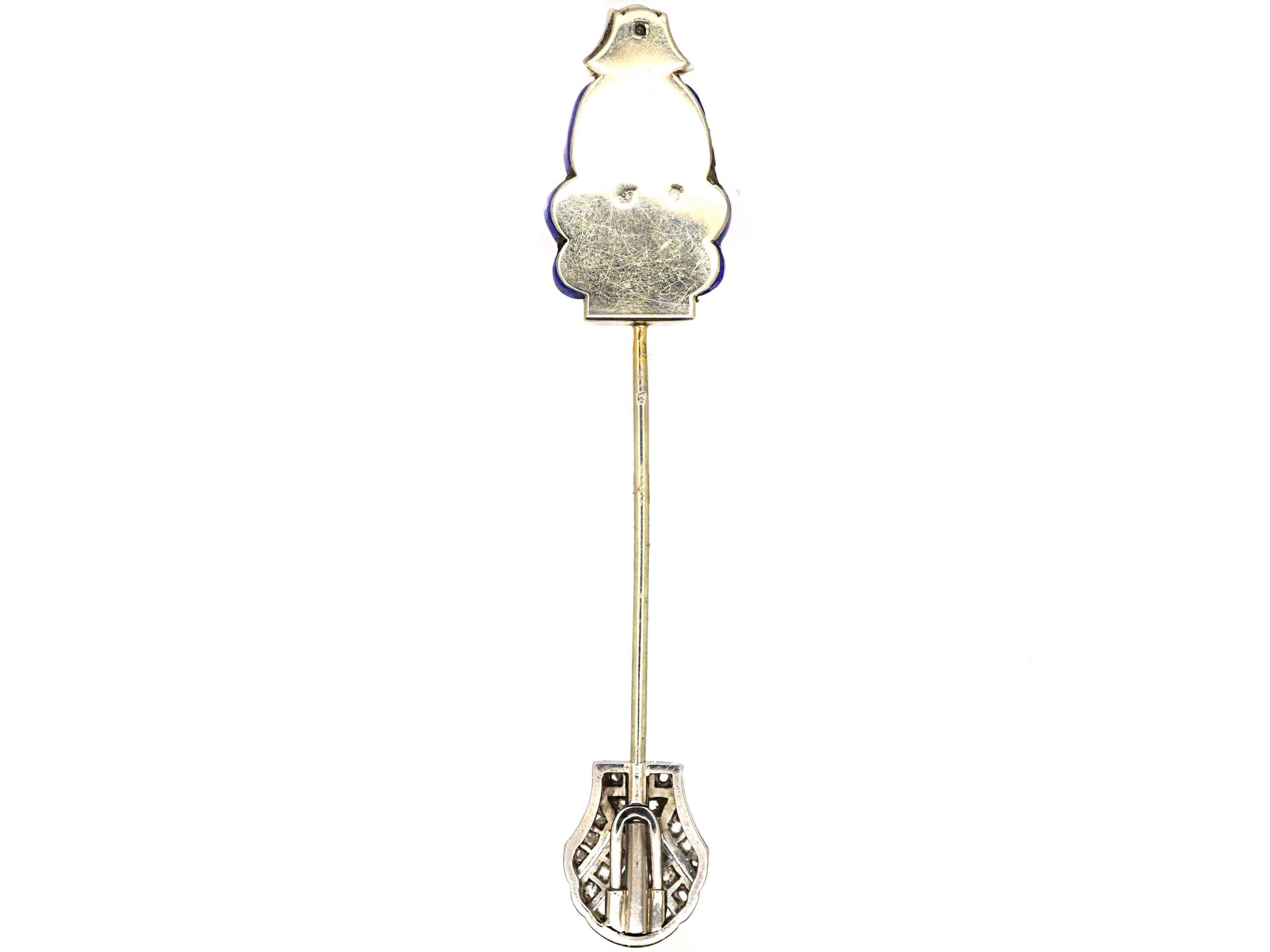 French 18ct White Gold Jabot Pin of Confucius (676G/PR) | The Antique ...