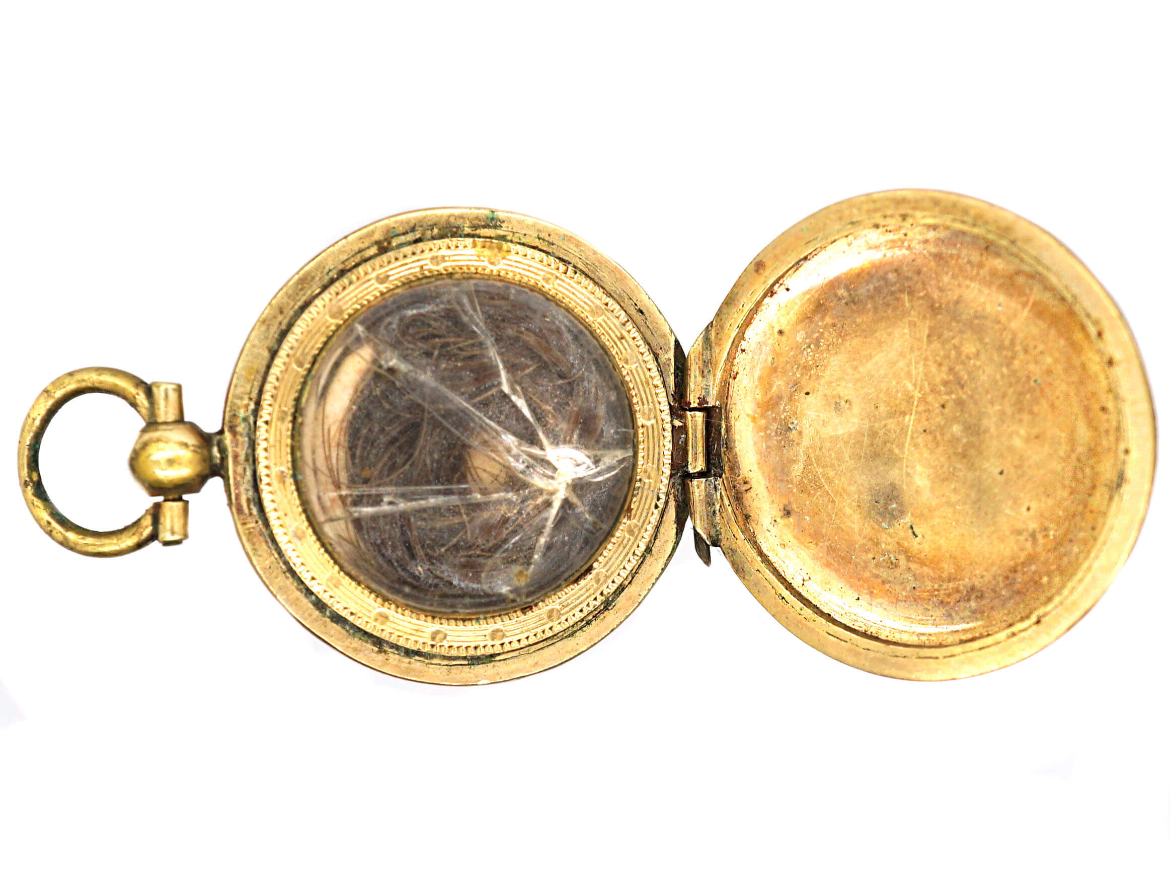 Early 19th Century Round Locket with Turquoise Forget Me Not Motif ...