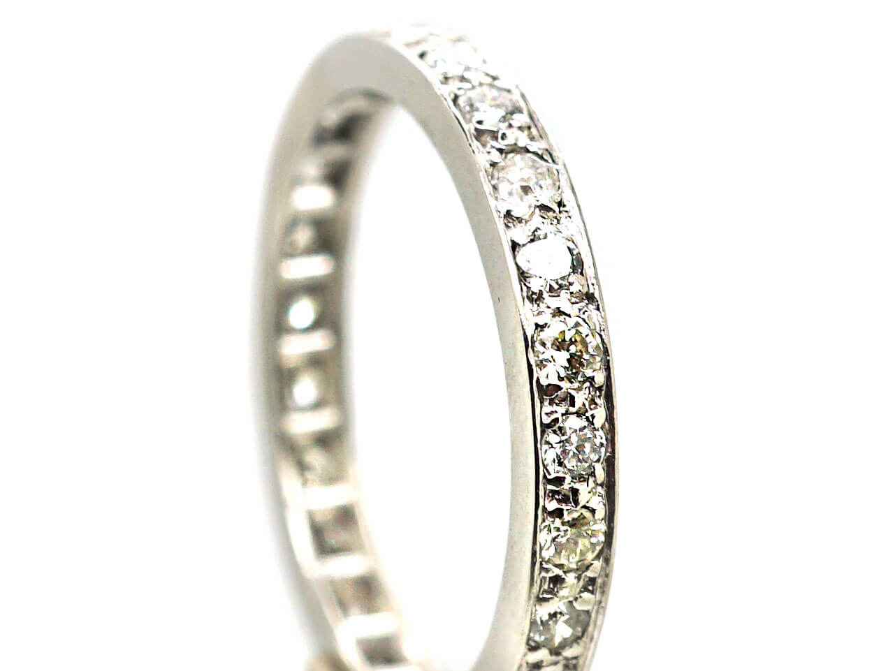 Edwardian Platinum & Diamond Eternity Ring (888W) | The Antique ...