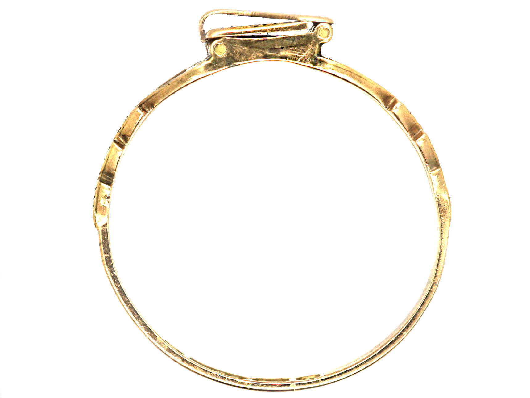 Victorian 9ct Gold Envelope Locket Ring (661U) | The Antique Jewellery ...