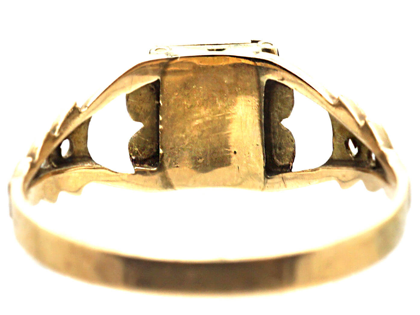 Victorian 9ct Gold Envelope Locket Ring (661U) | The Antique Jewellery ...