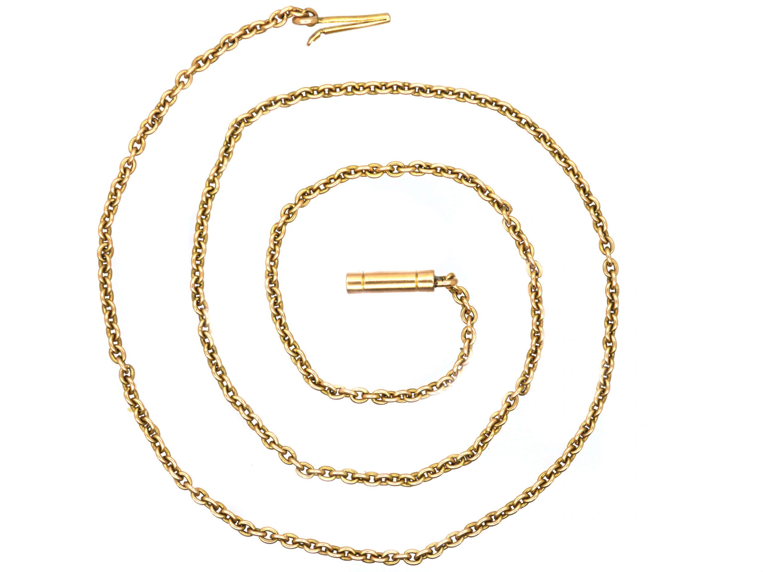 Edwardian 15ct Gold Trace Link Chain (57T) | The Antique Jewellery Company