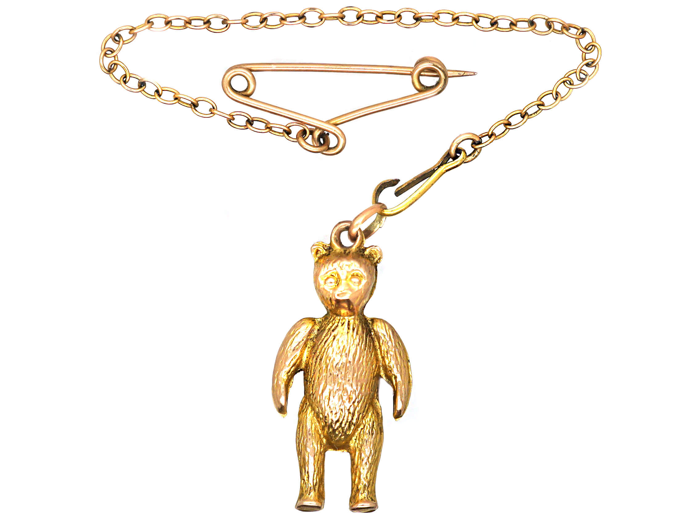 Edwardian 9ct Gold Teddy Bear (37X) | The Antique Jewellery Company