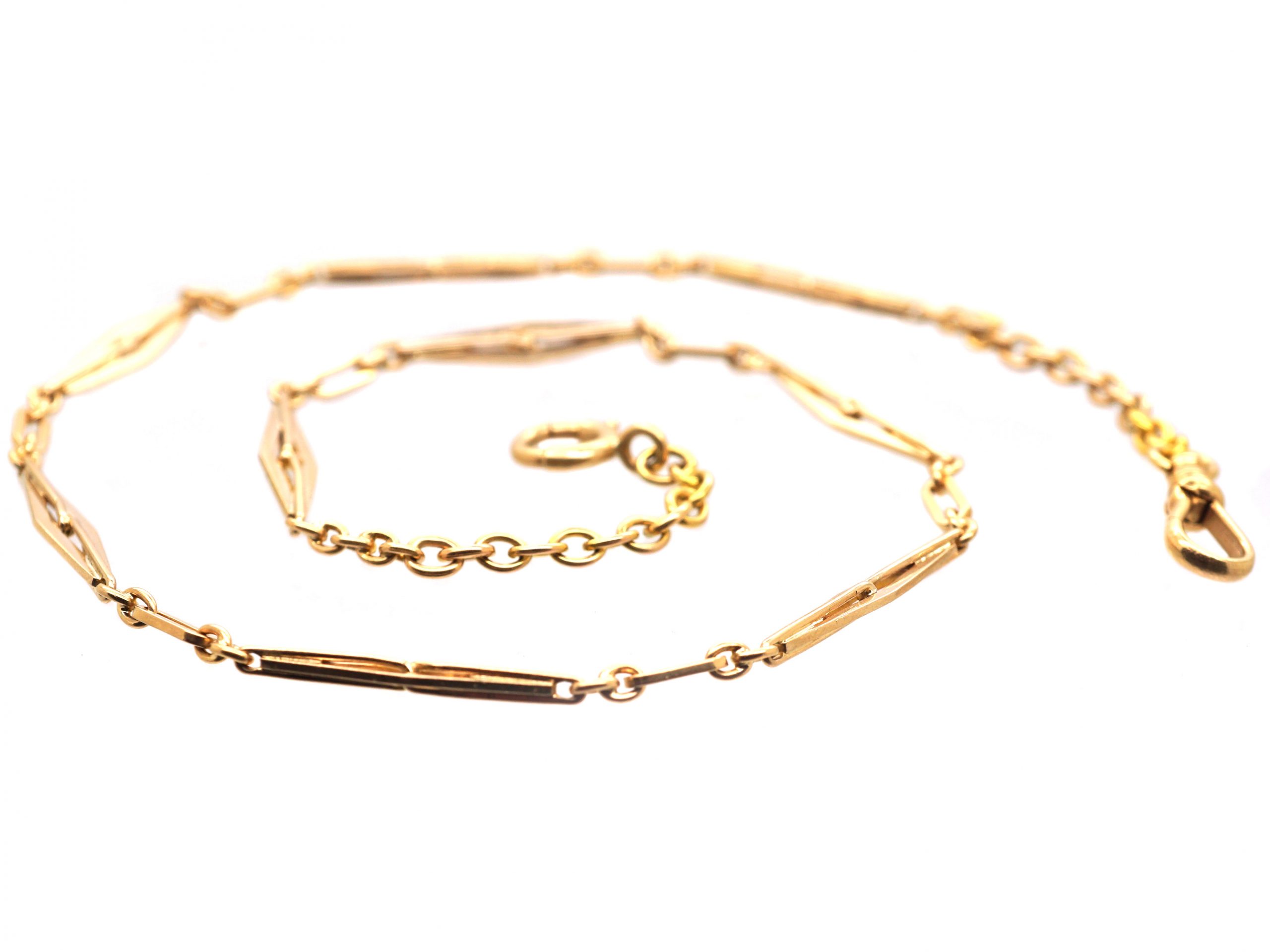 Art Deco 14ct Gold Chain with Lozenge Links (75X) | The Antique ...