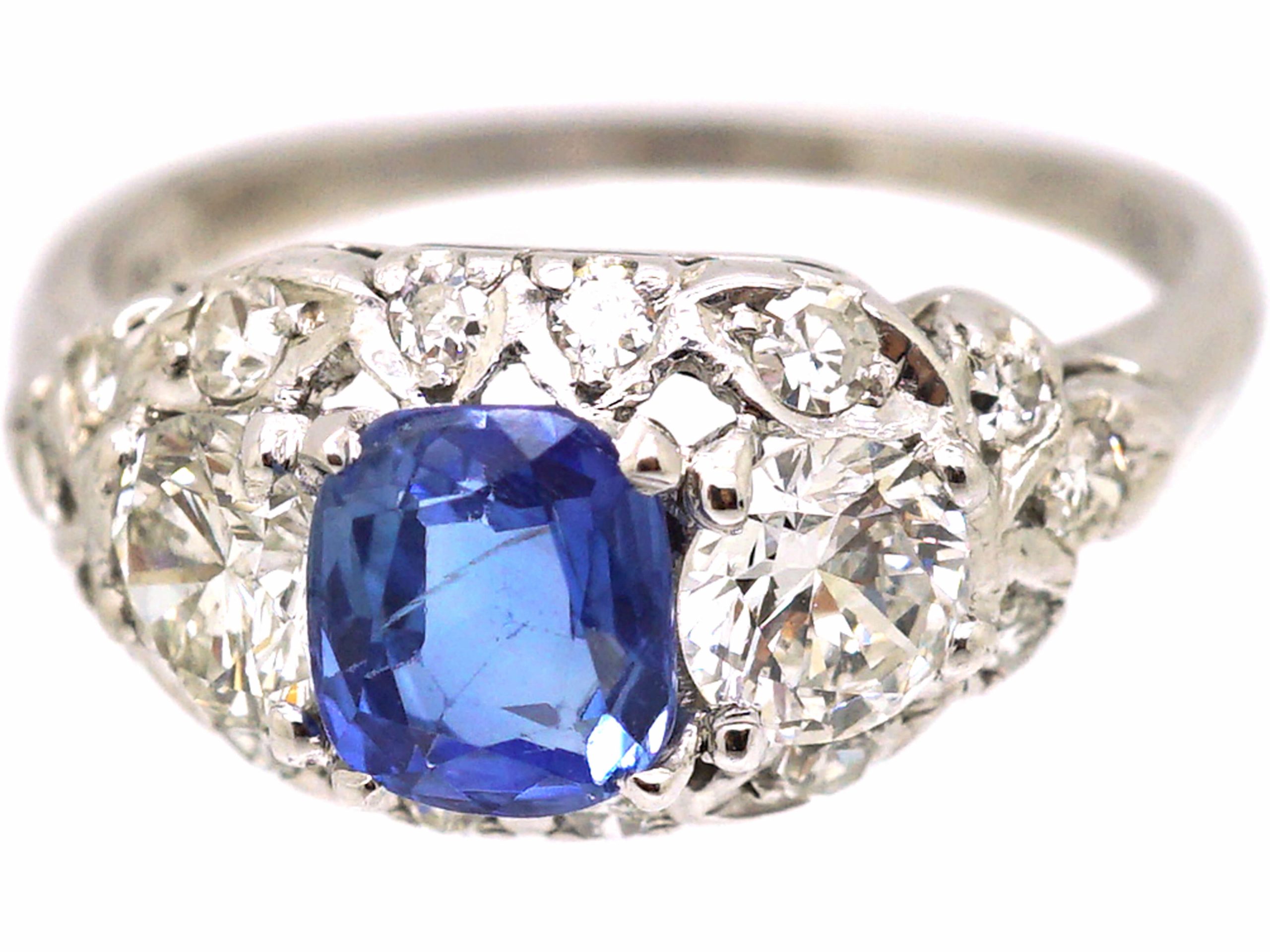 Early 20th Century Palladium, Sapphire & Diamond Ring (96X) | The ...