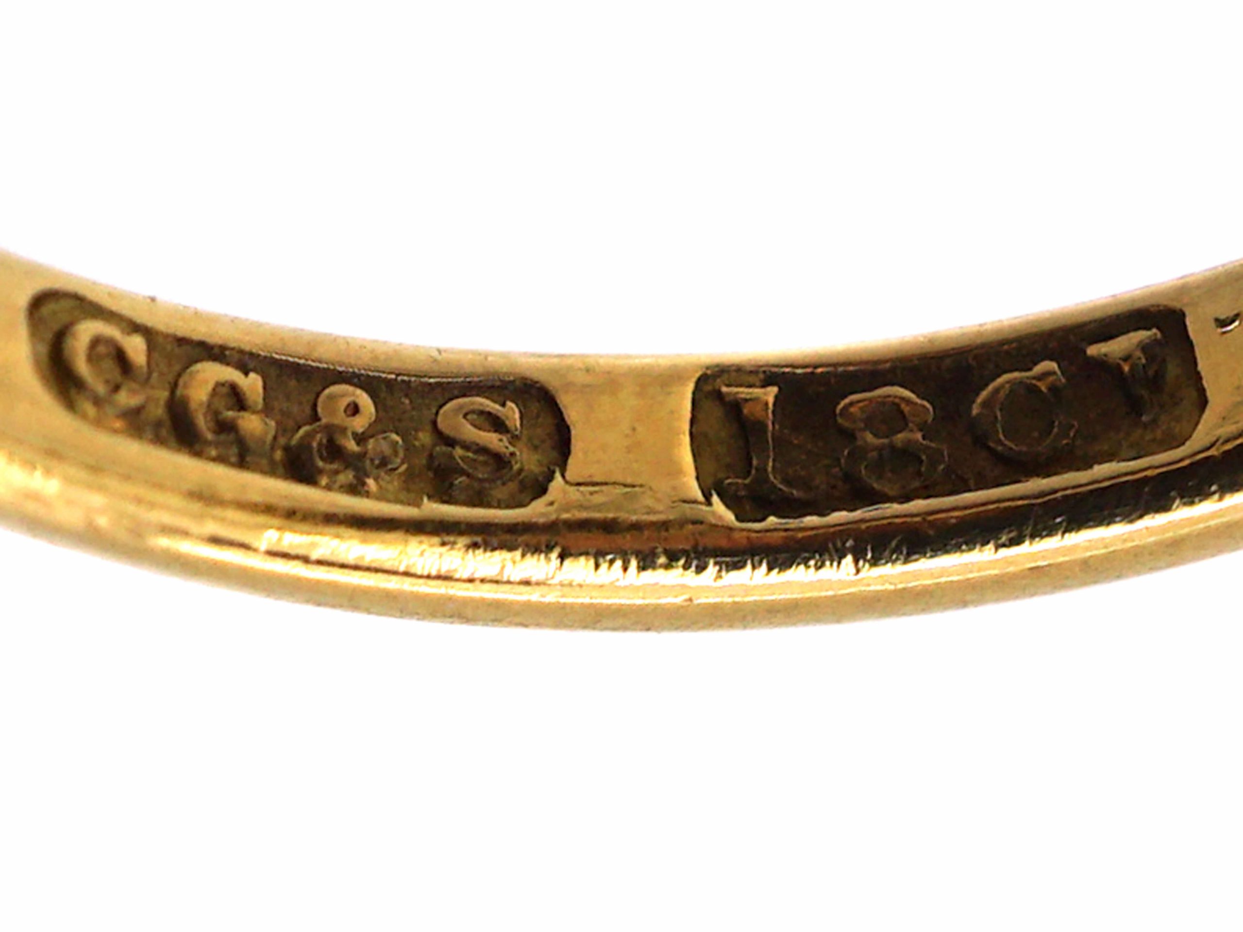 Edwardian 18ct Gold & Platinum, Black Opal & Diamond Cluster Ring by ...