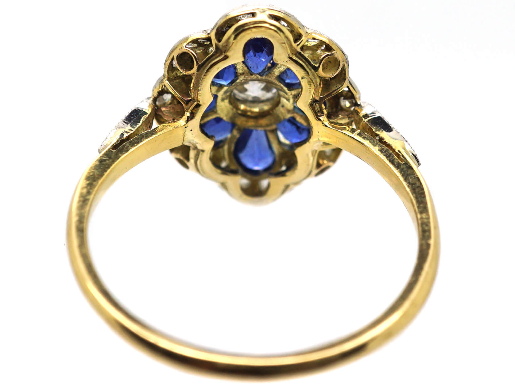 Early 20th Century 18ct Gold & Platinum, Sapphire & Diamond Oval ...