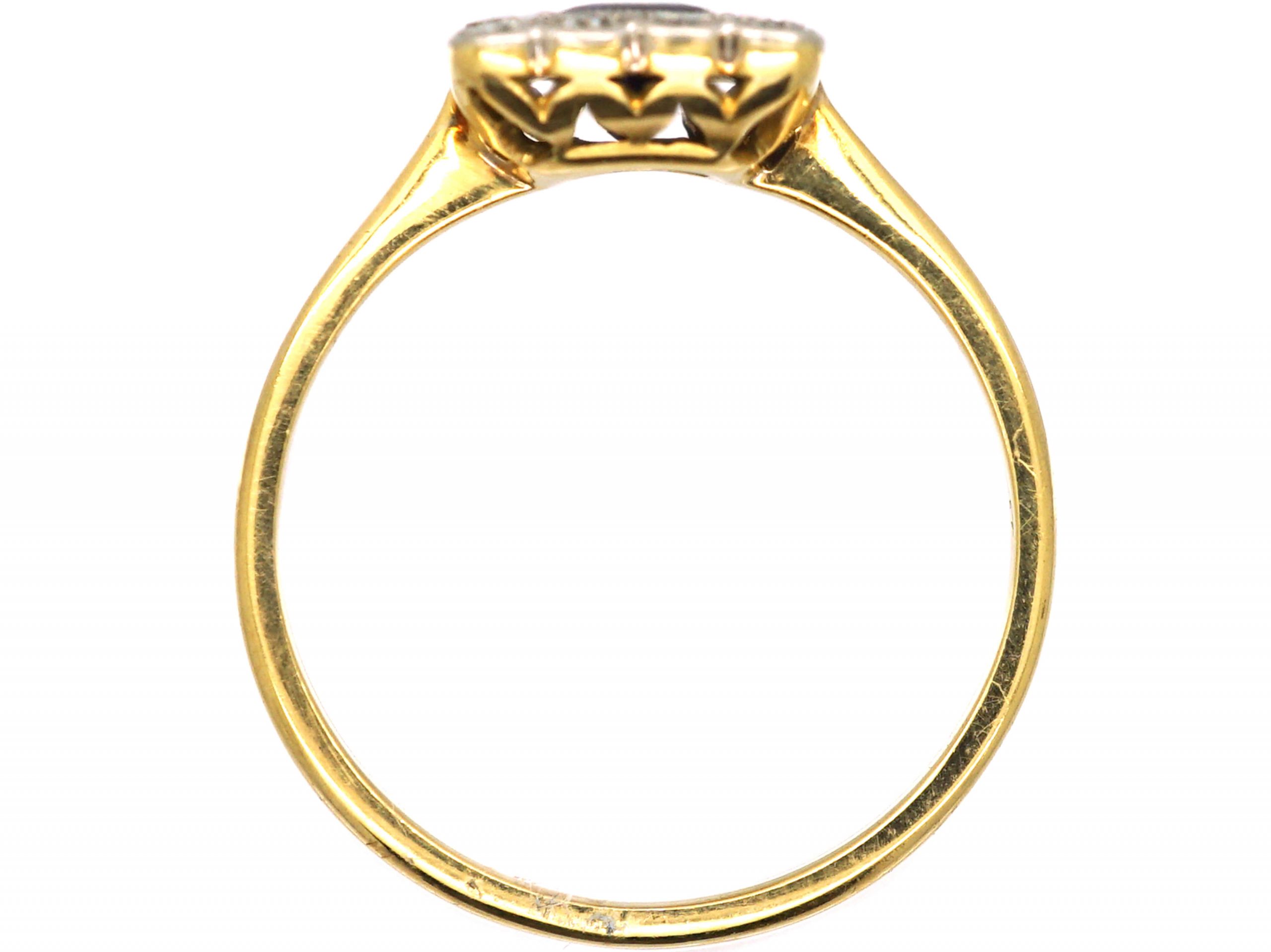Early 20th Century 18ct Gold & Platinum, Sapphire & Diamond Rectangular ...