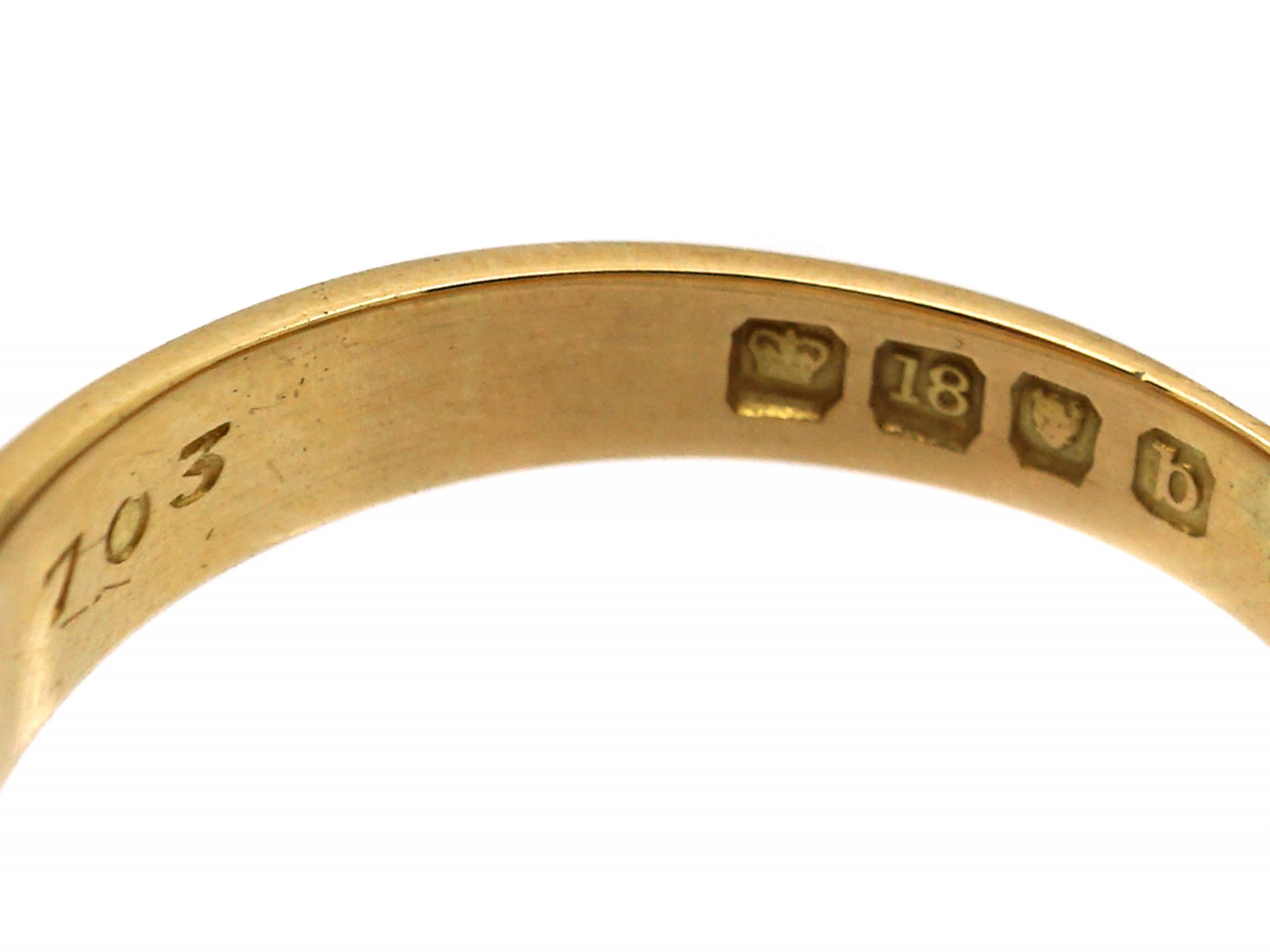 Victorian 18ct Gold, Five Stone Diamond Rub Over set Ring (488X) | The ...