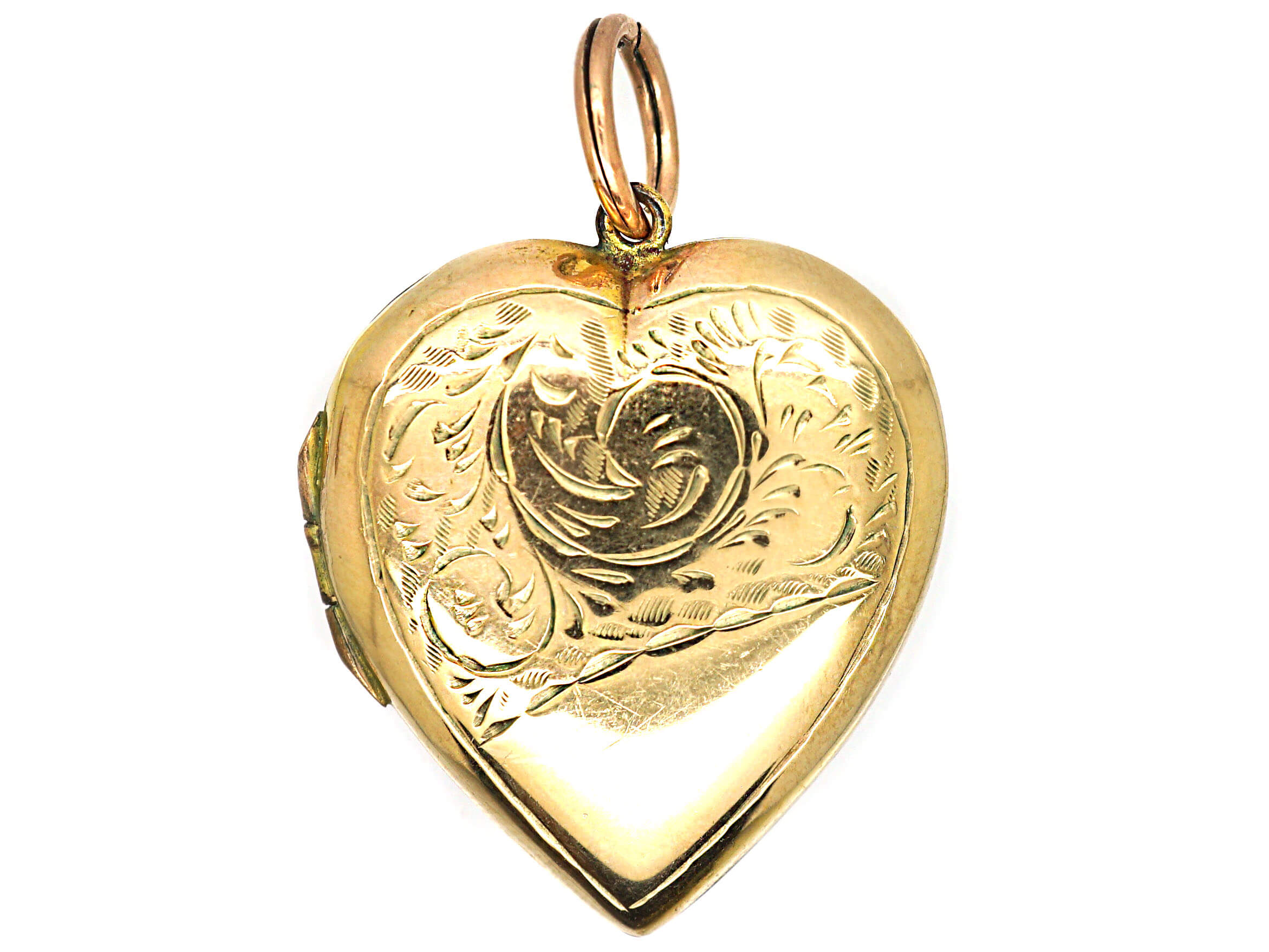 Edwardian 9ct Back & Front Heart Shaped Locket (522X) | The Antique ...