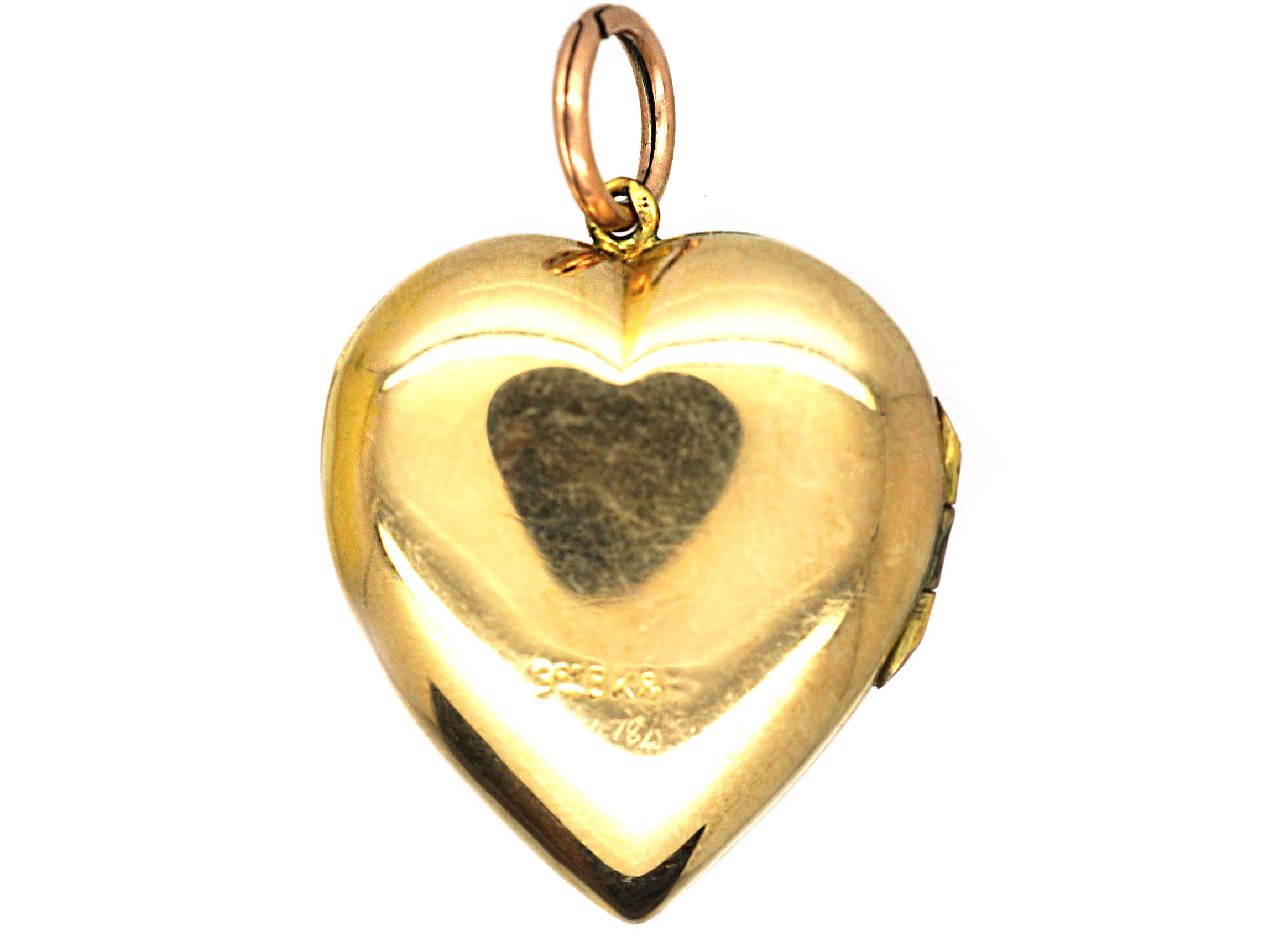 Edwardian 9ct Back & Front Heart Shaped Locket (522X) | The Antique ...