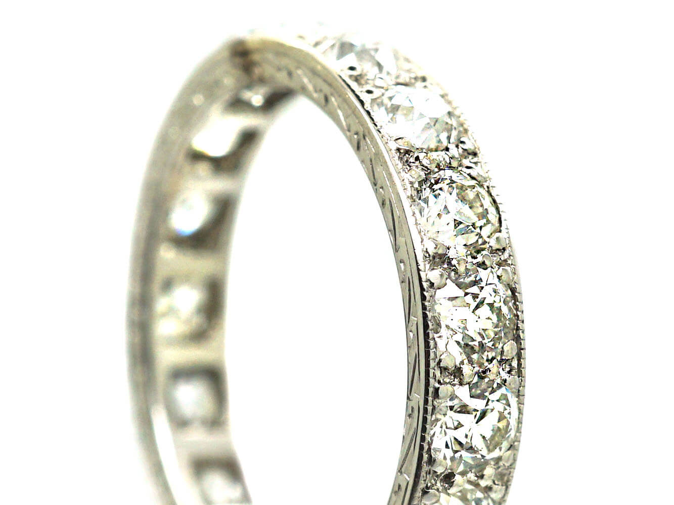 Art Deco Platinum Eternity Ring set with Diamonds (411X) | The Antique ...