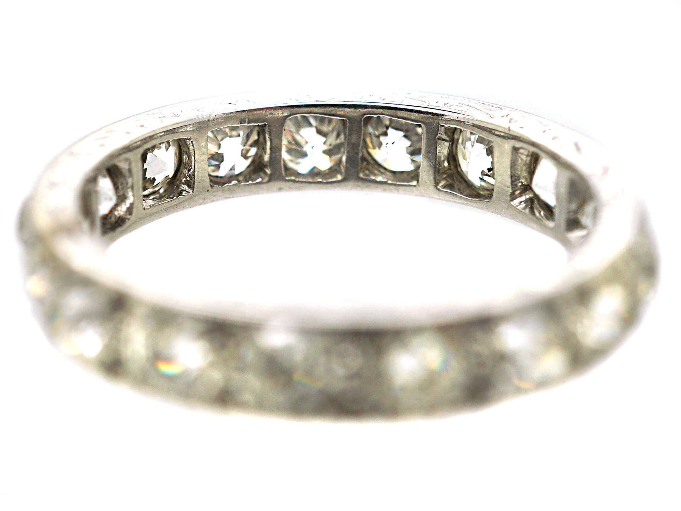 Art Deco Platinum Eternity Ring set with Diamonds (411X) | The Antique ...