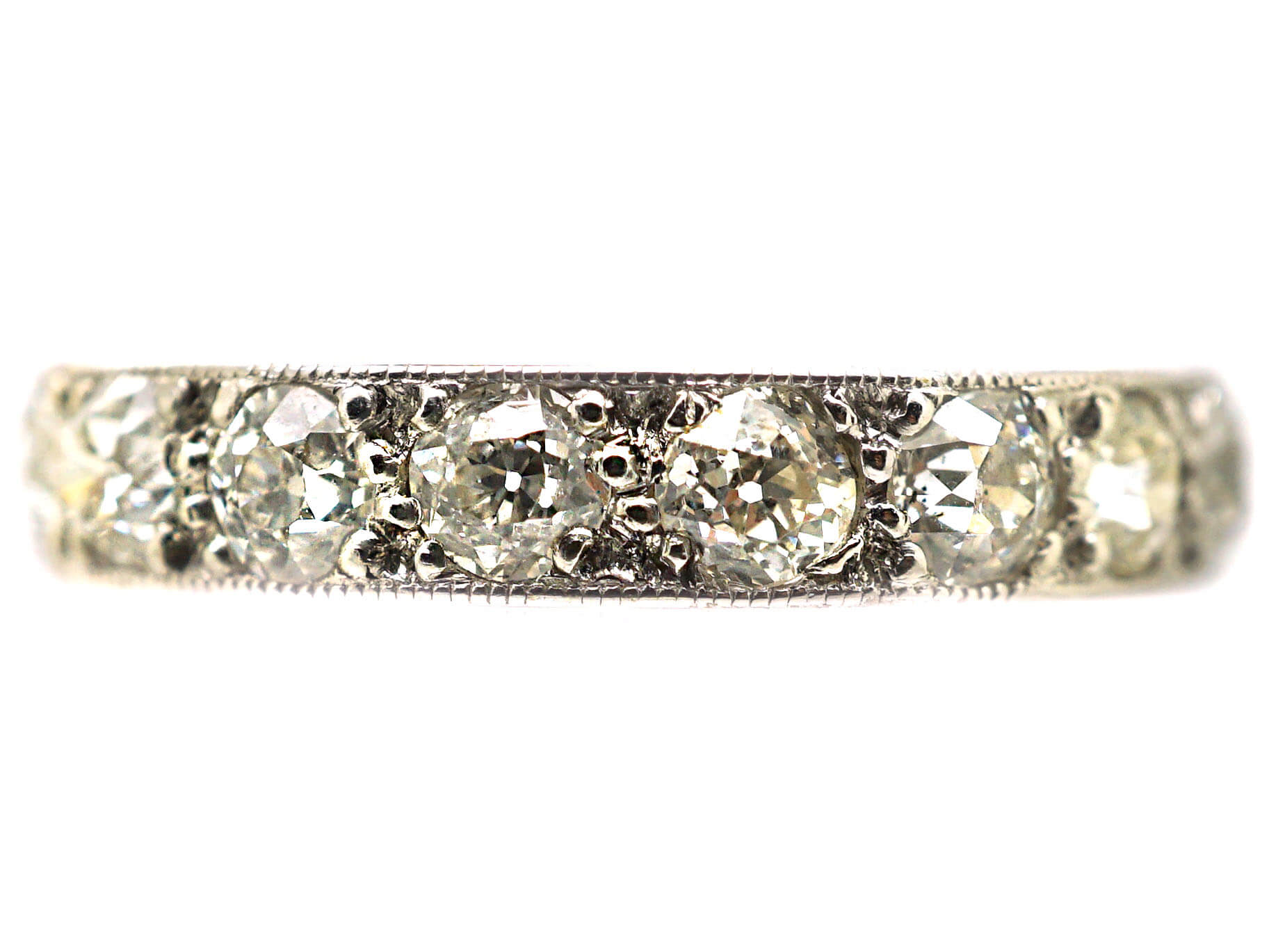 Art Deco Platinum Eternity Ring set with Diamonds (411X) | The Antique ...