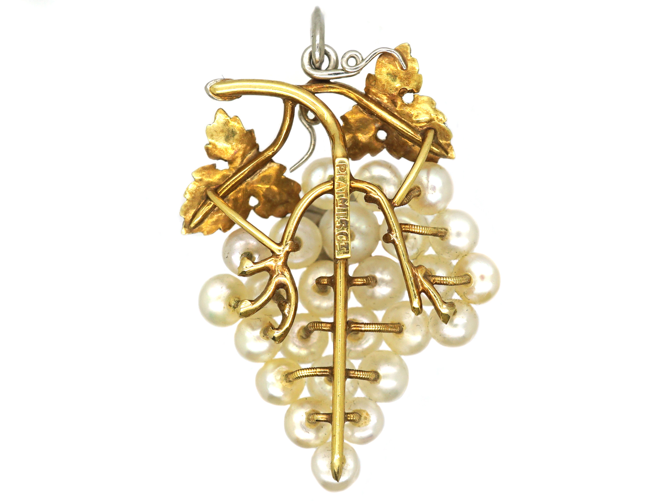 Edwardian 15ct Gold & Platinum Grapes Pendant (498X) | The Antique ...