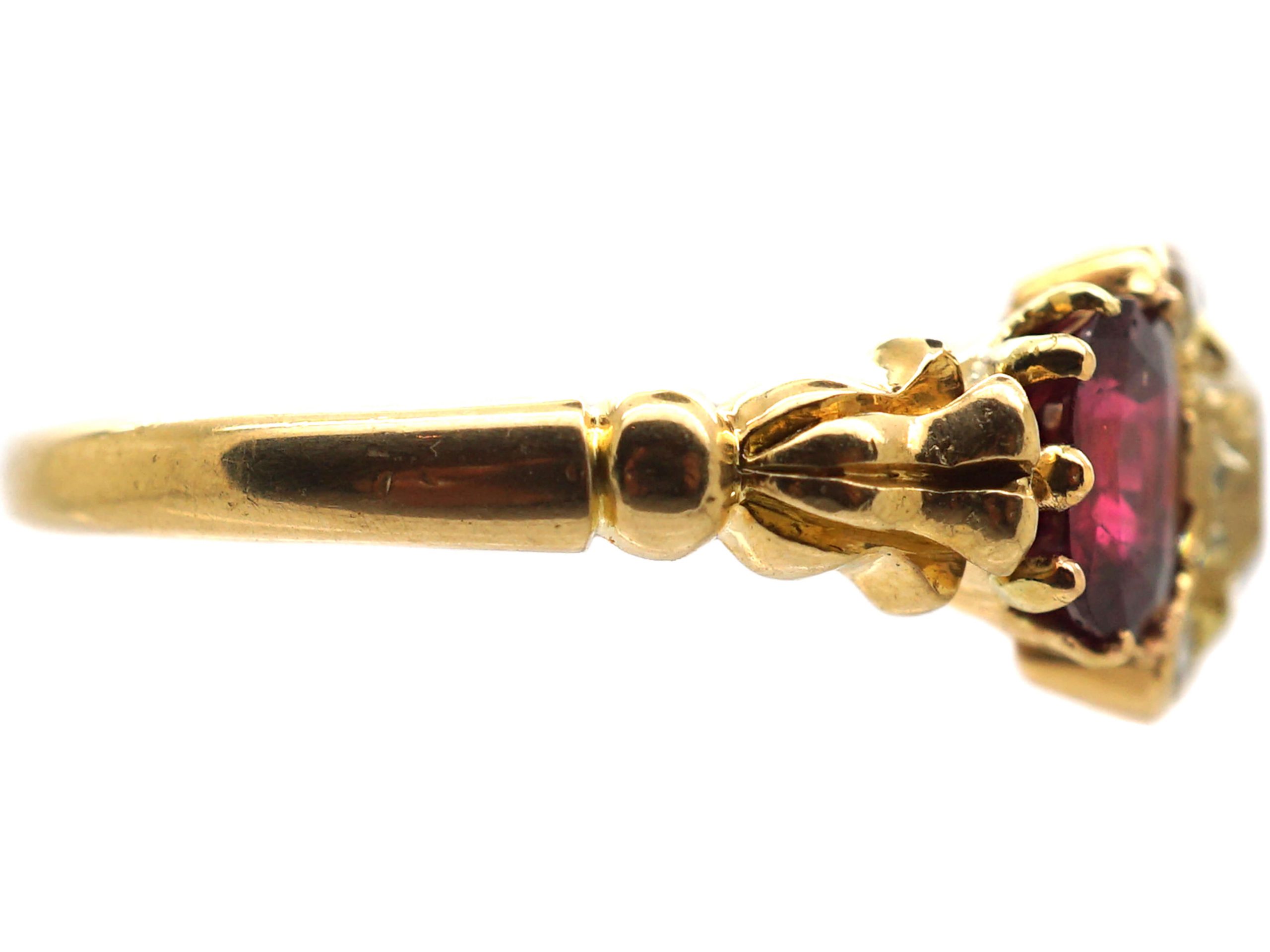 Victorian 18ct Gold, Two Stone Ruby & Diamond Ring (569X) | The Antique ...