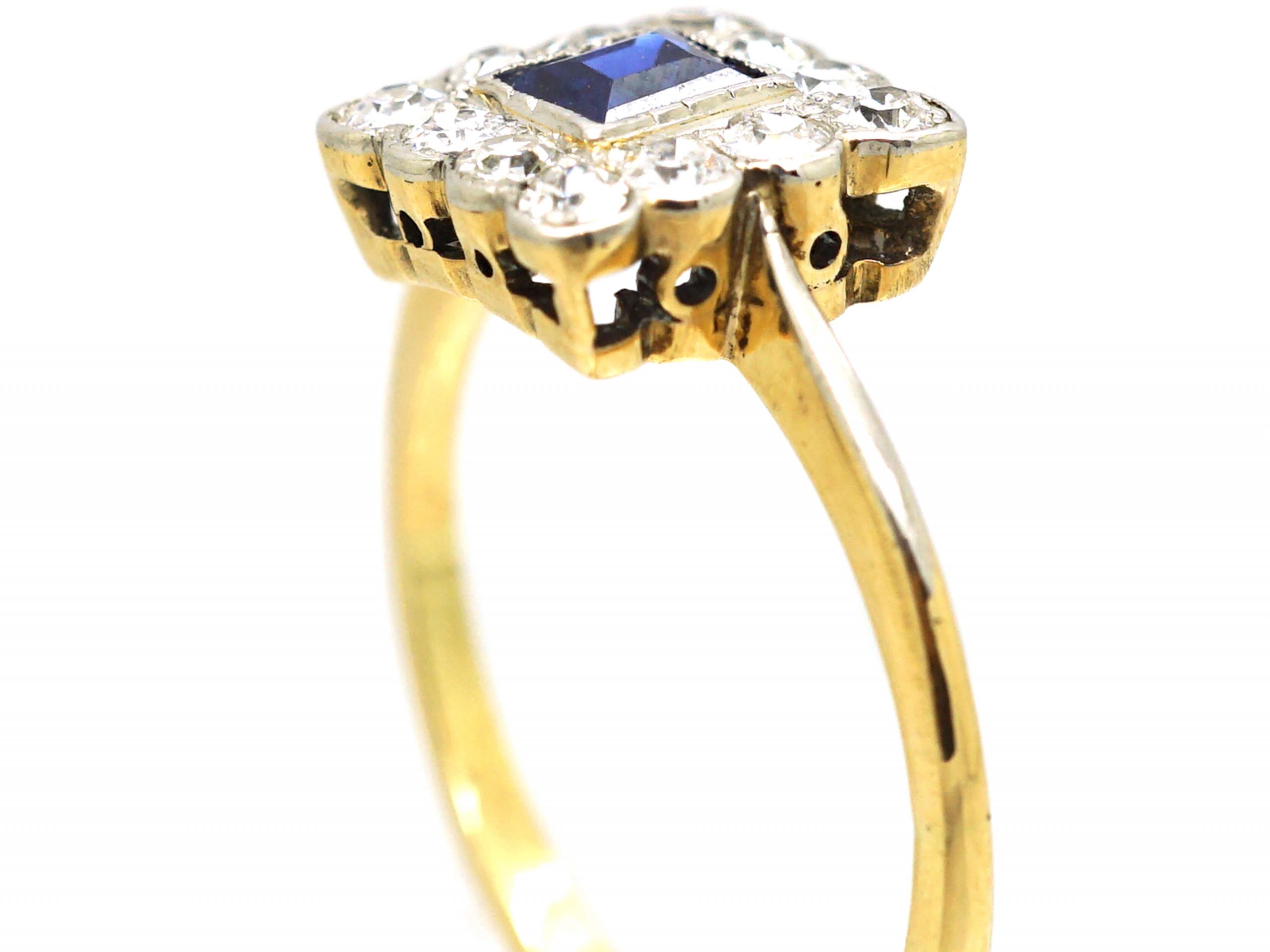 Early 20th Century 18ct Gold & Platinum, Square Ring set with a ...