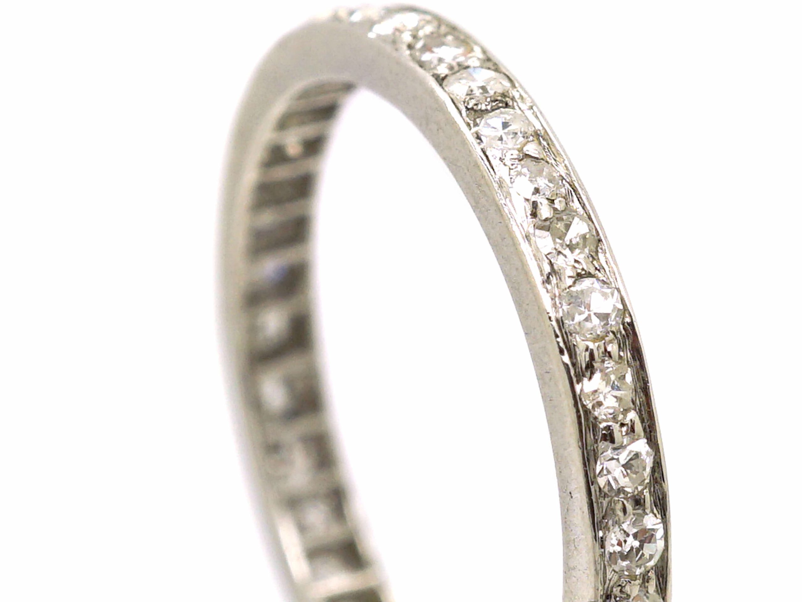 Edwardian Narrow Platinum Eternity Ring set with Diamonds (380X) | The ...