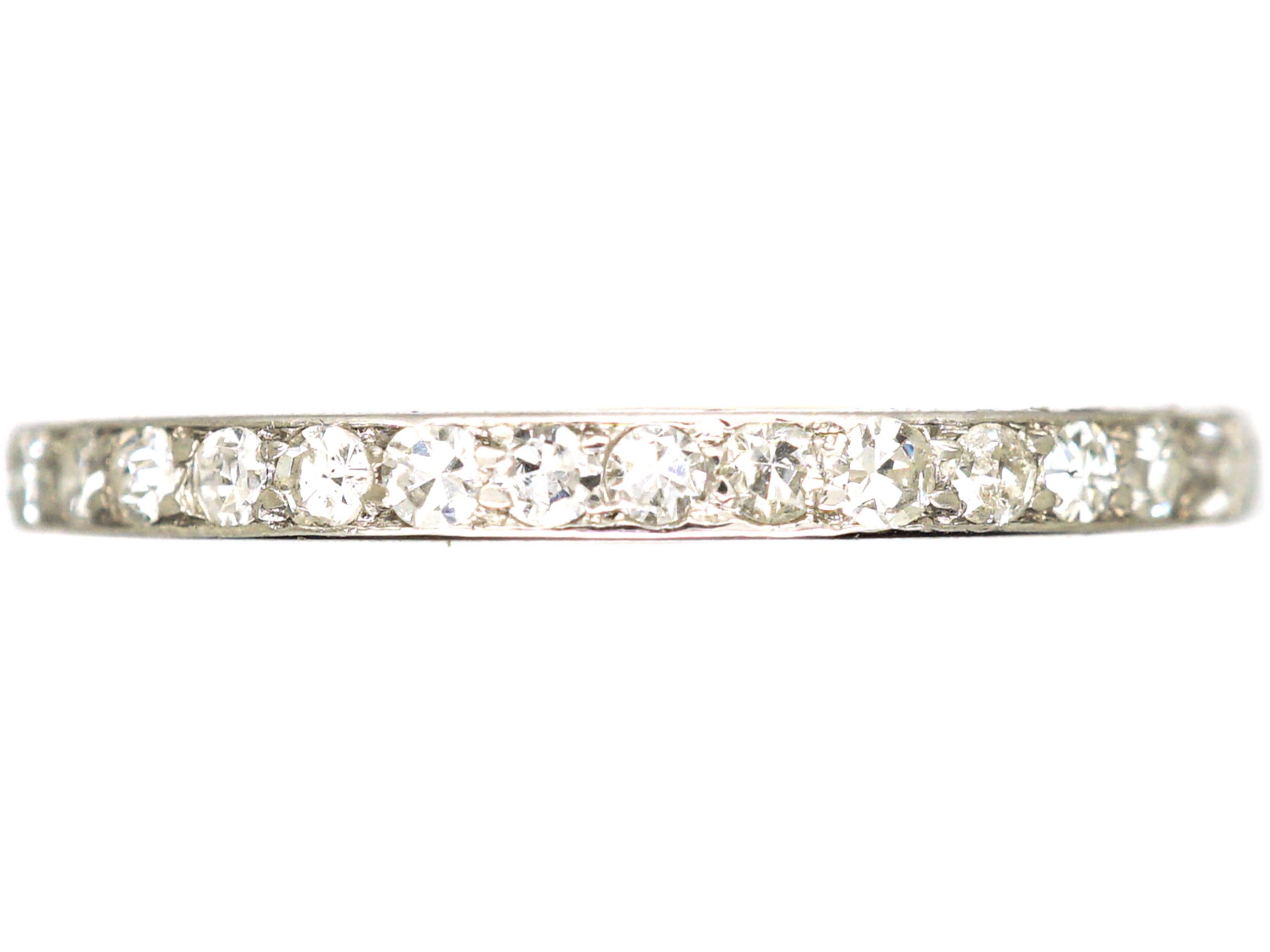 Edwardian Platinum Narrow Eternity Ring set with Diamonds (658X) | The ...