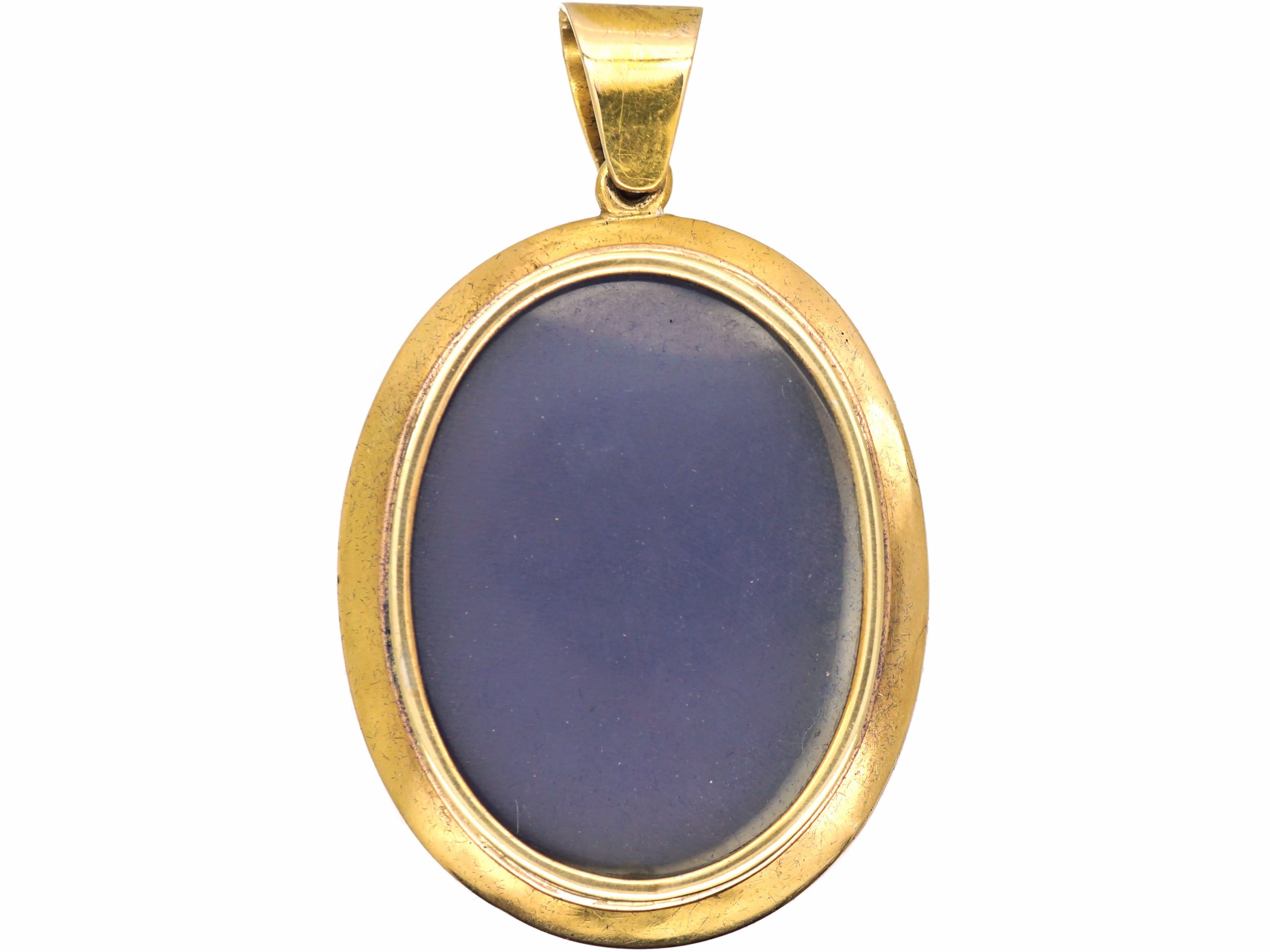 Victorian Large 18ct Gold Pendant with Reverse Intaglio Rock Crystal ...
