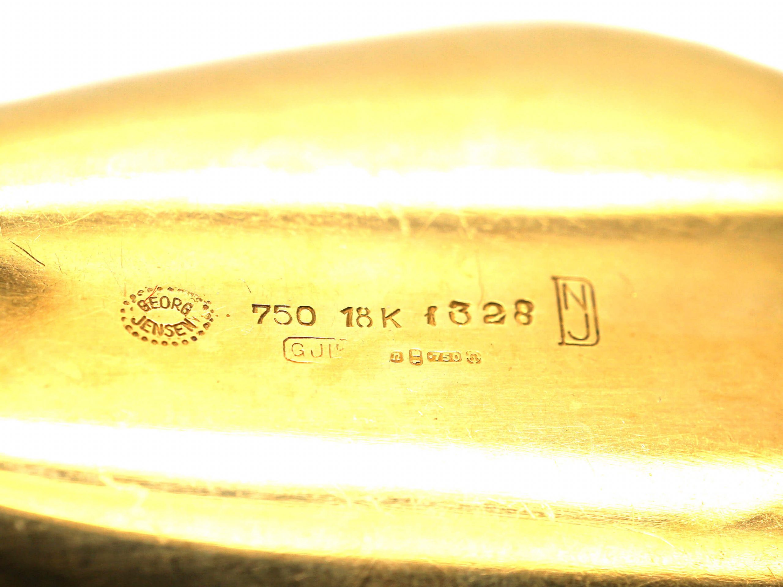 1960's 18ct Gold Clam Shell Brooch Designed by Nanna and Jorgen Ditzel ...