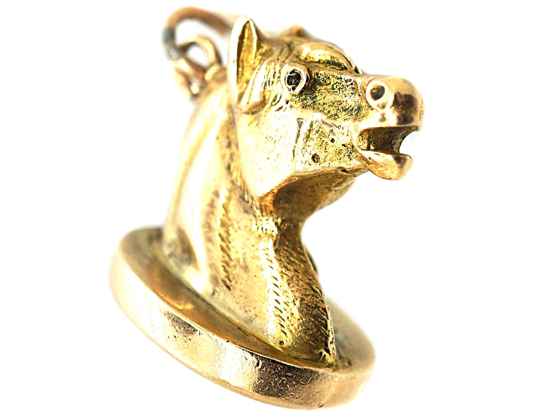1950s 9ct Gold Horse Fob Seal with Bloodstone Base (98X) | The Antique ...