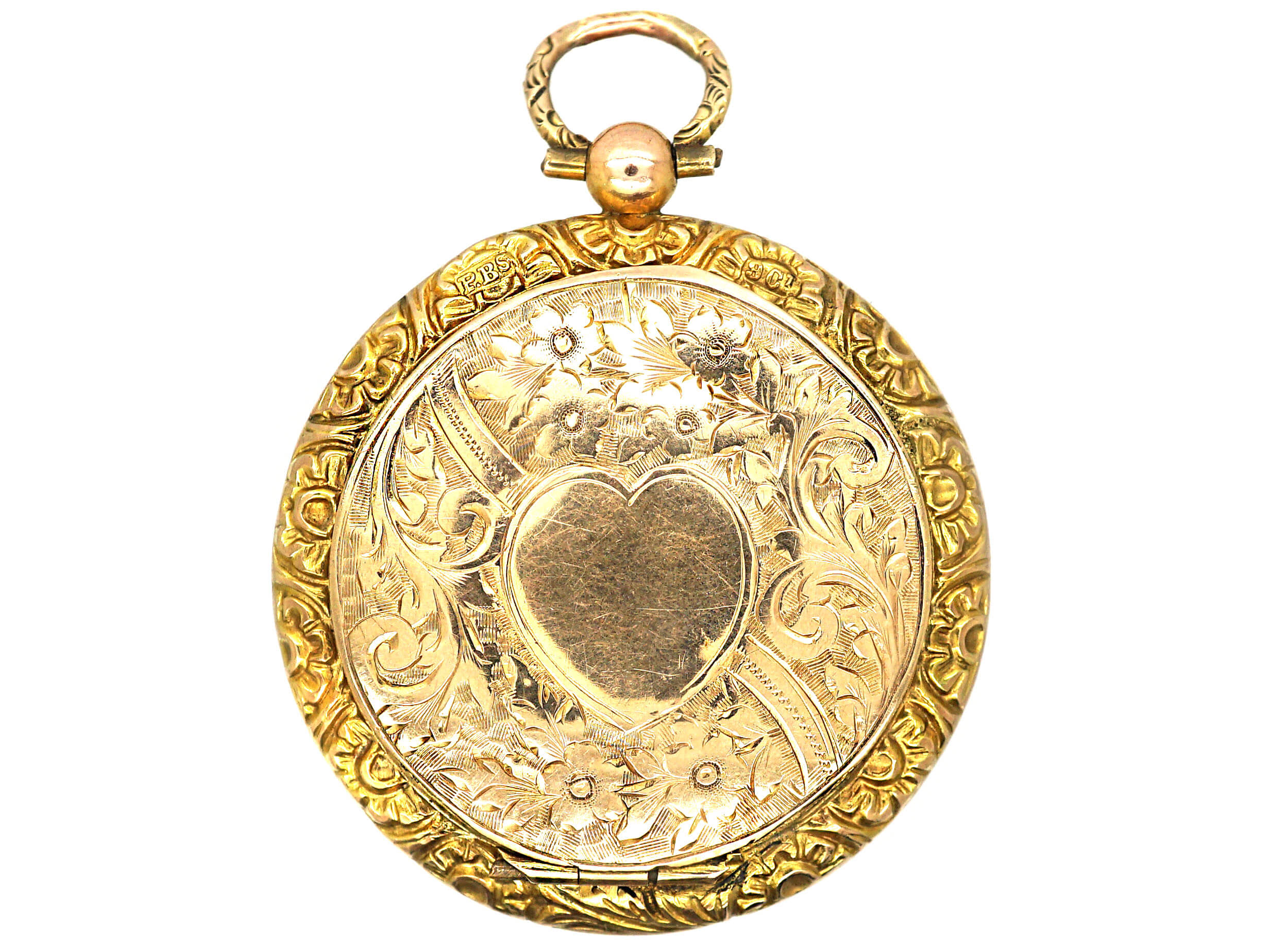 Victorian Round 9ct Gold Back & Front Locket that Opens Both Sides ...