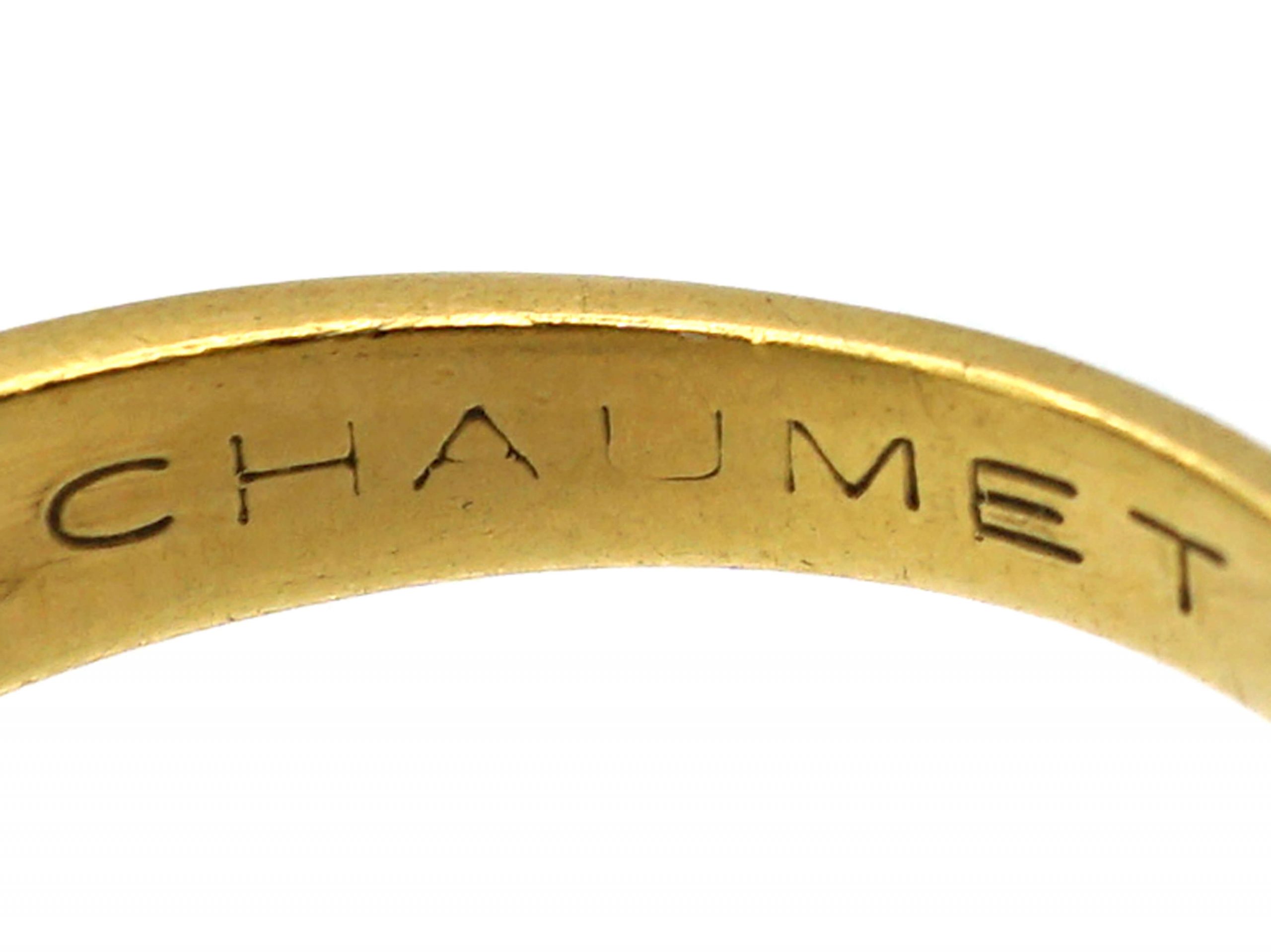 Vintage 18ct Gold Ring by Chaumet set with an Emerald & Diamonds (722X ...