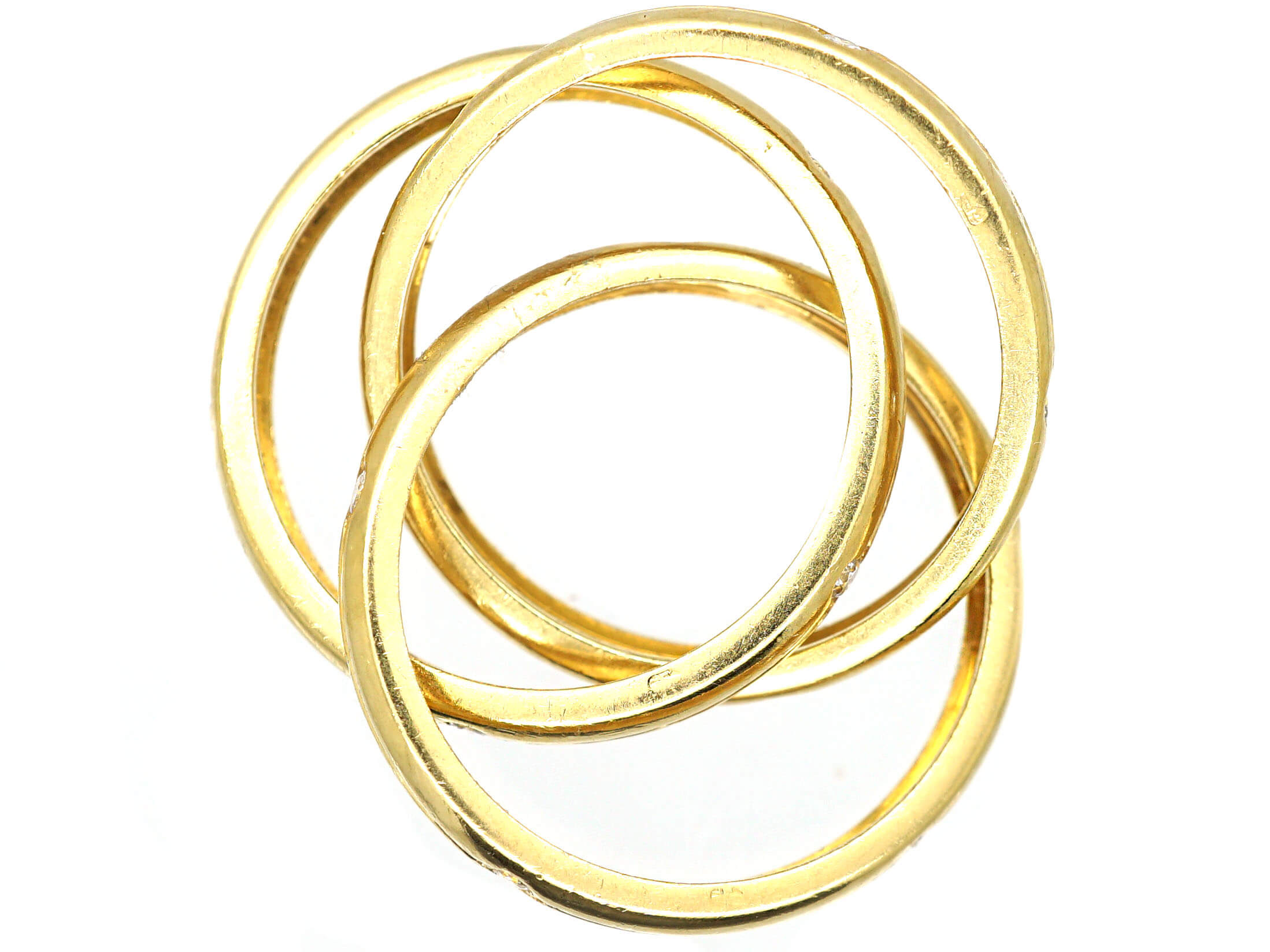 18ct Gold Trinity Ring set with Diamonds by Cartier (250X) | The ...